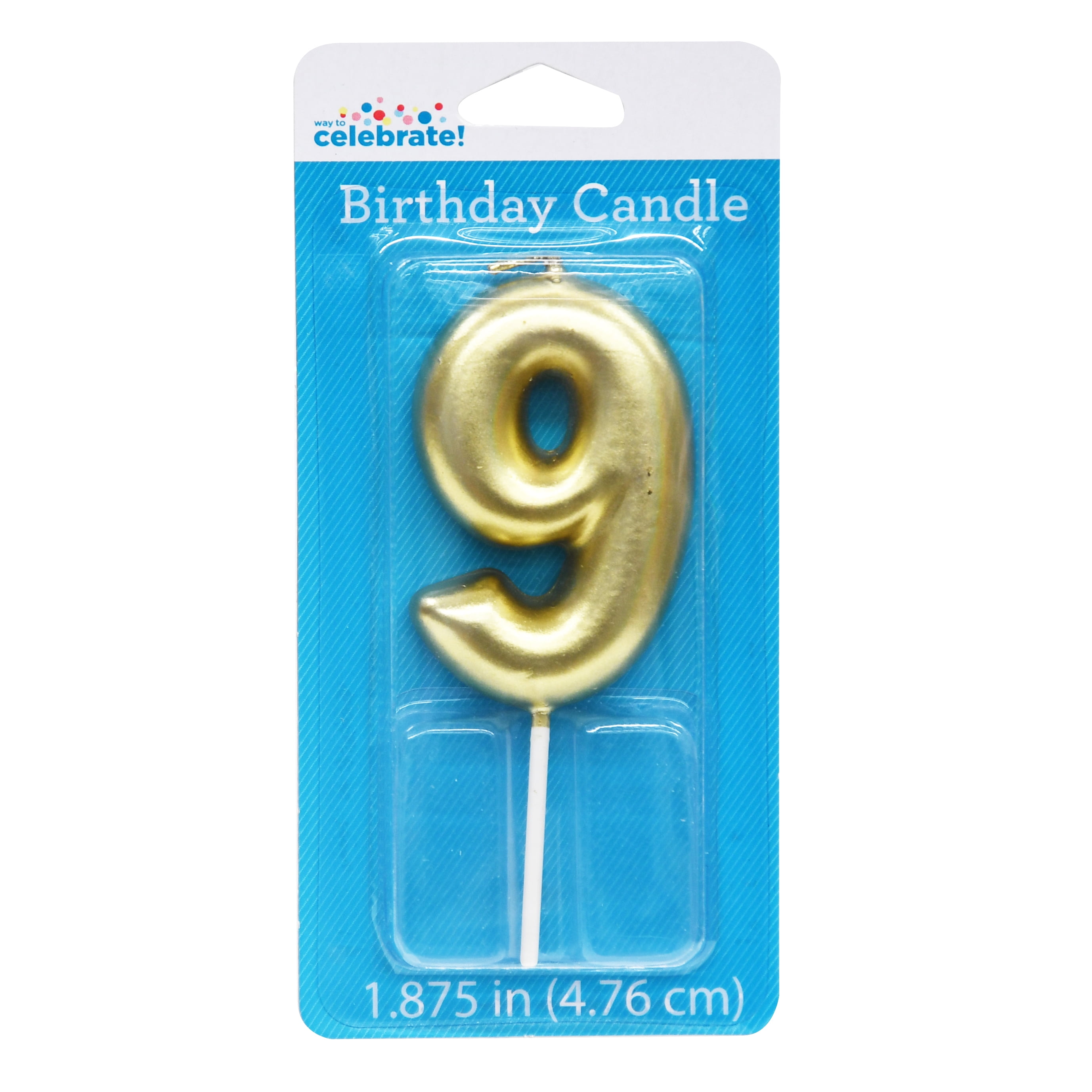 Way To Celebrate Birthday Candle, Number Nine - Walmart.com