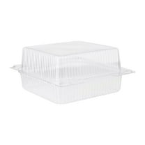 Stock Your Home 5x5 In Disposable Plastic Clamshell Takeout Trays (25 ...