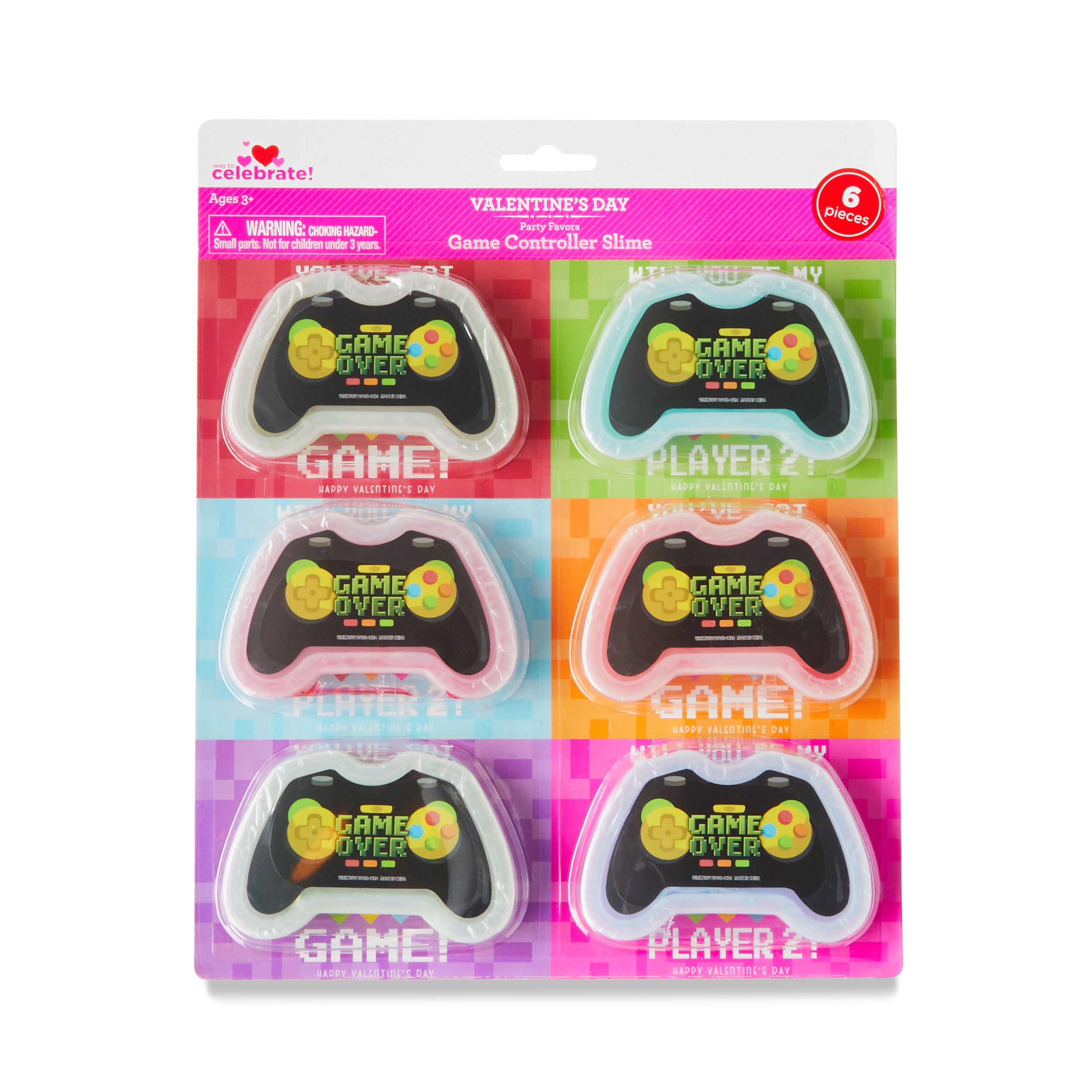 Valentine's Day Game Controller Slime Party Favors, 6 Count, by Way To ...