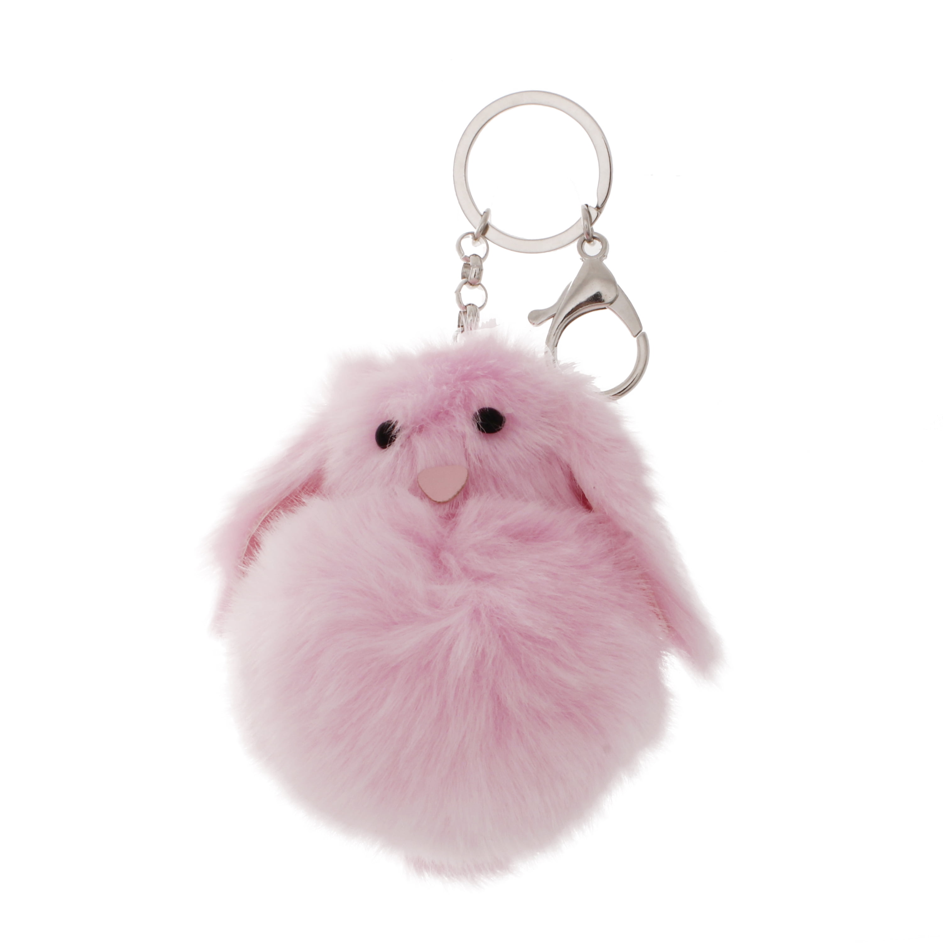 Way To Celebrate Easter Pink Puff Bunny Key Ring - Walmart.com