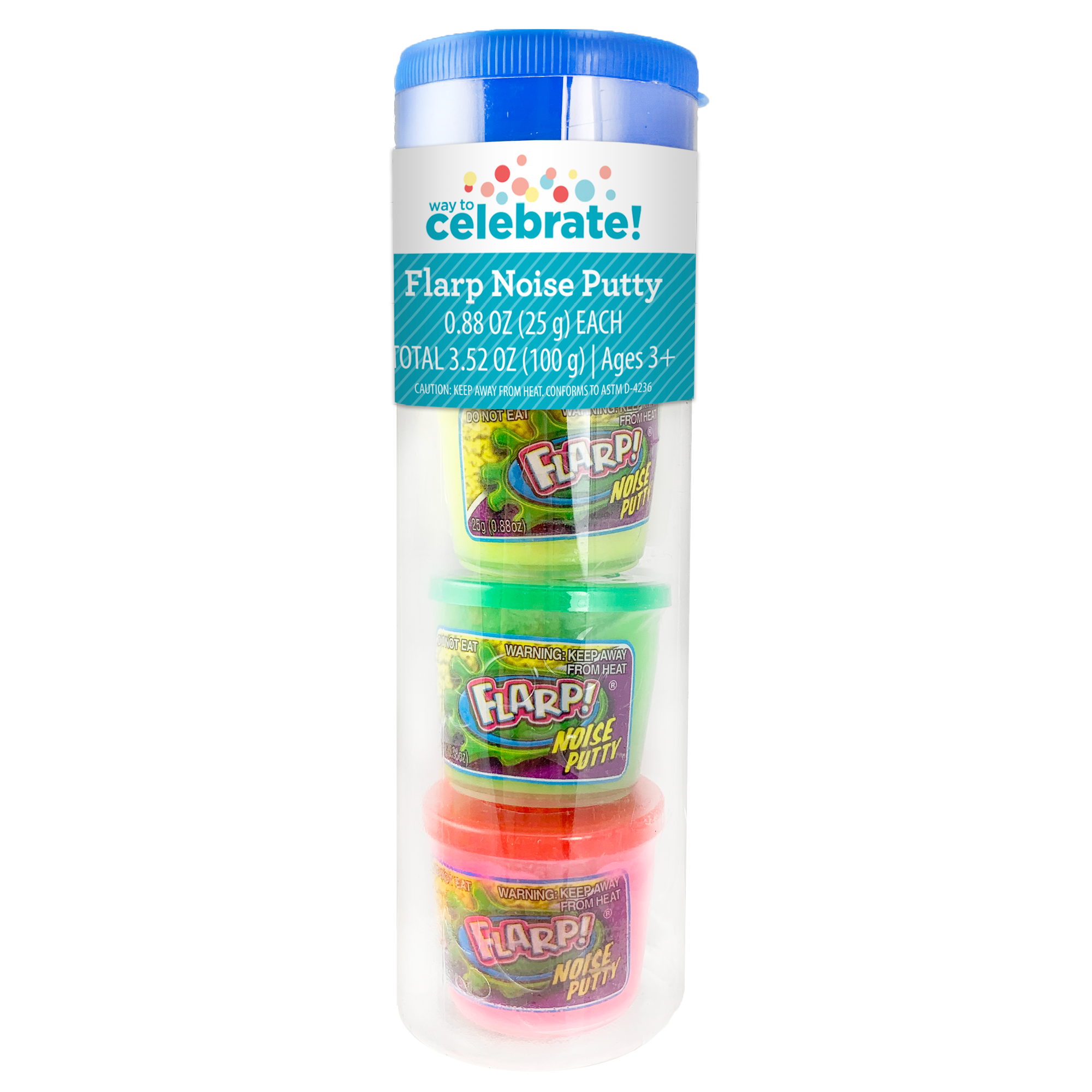 Way To Celebrate Flarp Noise Putty 4 Pk Assorted - Walmart.com