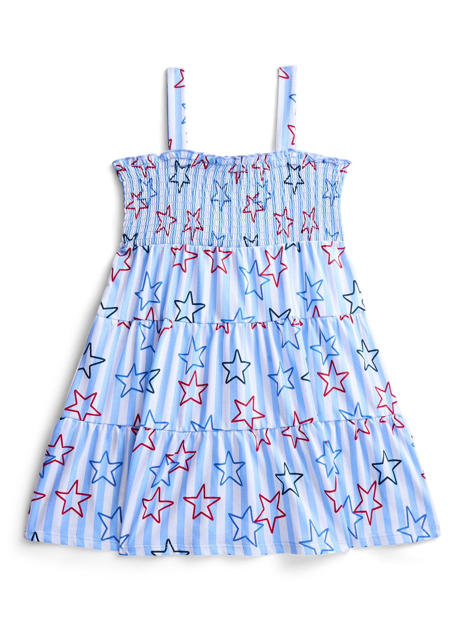 Fourth of July Girls Patriotic Americana Smocked Dress from Way To ...