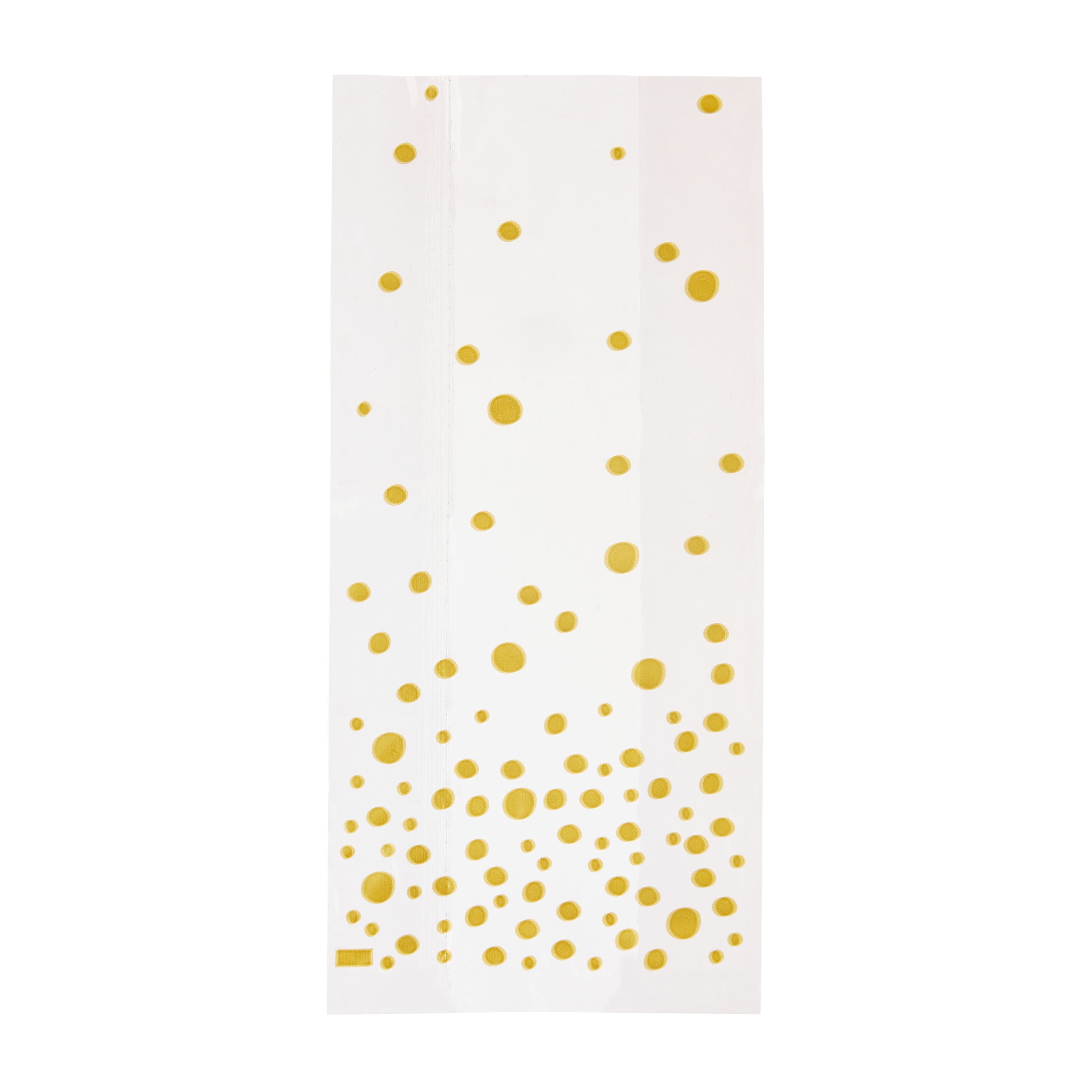 Gold Dot Treat Bags with Twist Ties, 5" x 3" x 11", 20 Count, by Way To ...