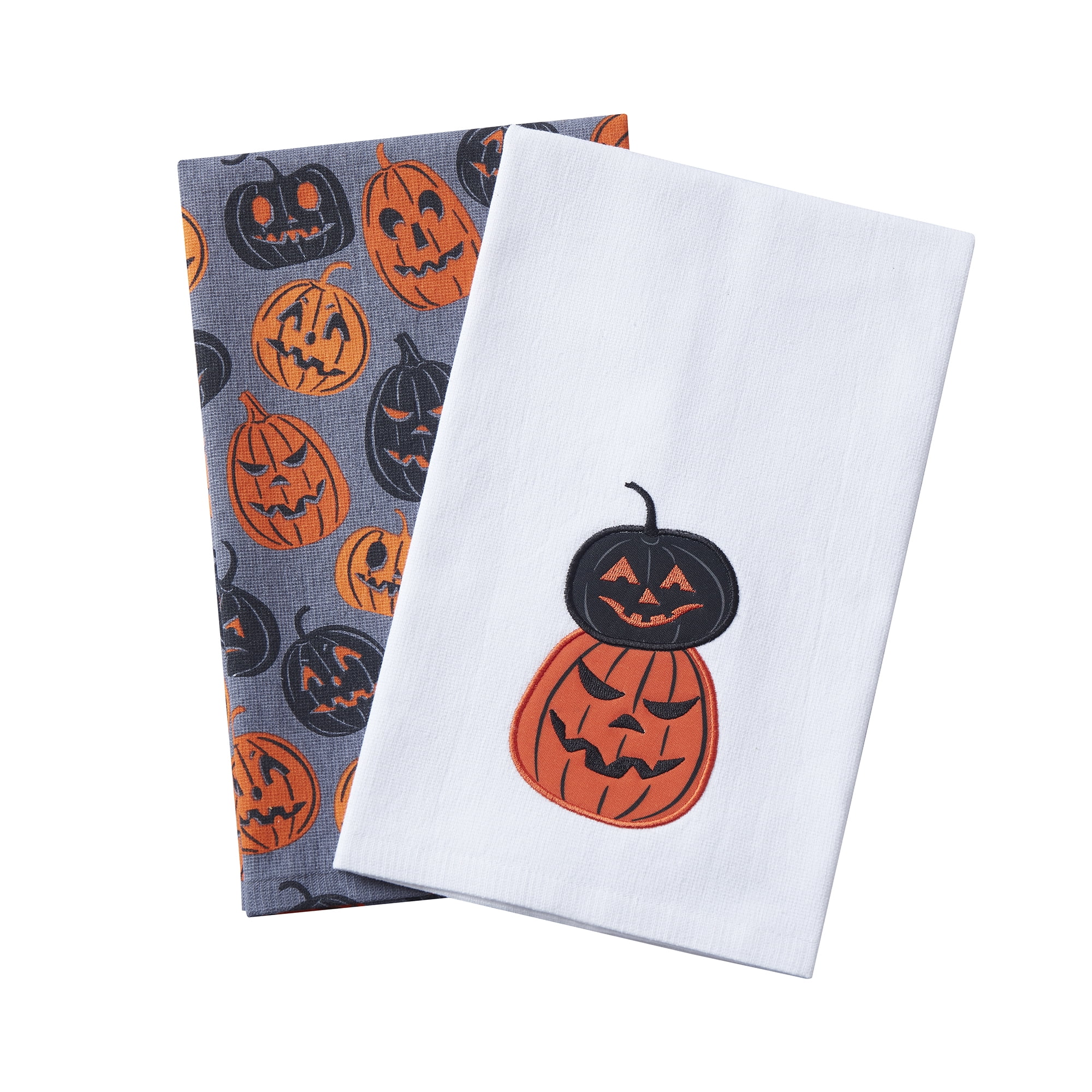 Way To Celebrate Halloween Spooky Pumpkin Kitchen Towels, Gothic - 2 ...
