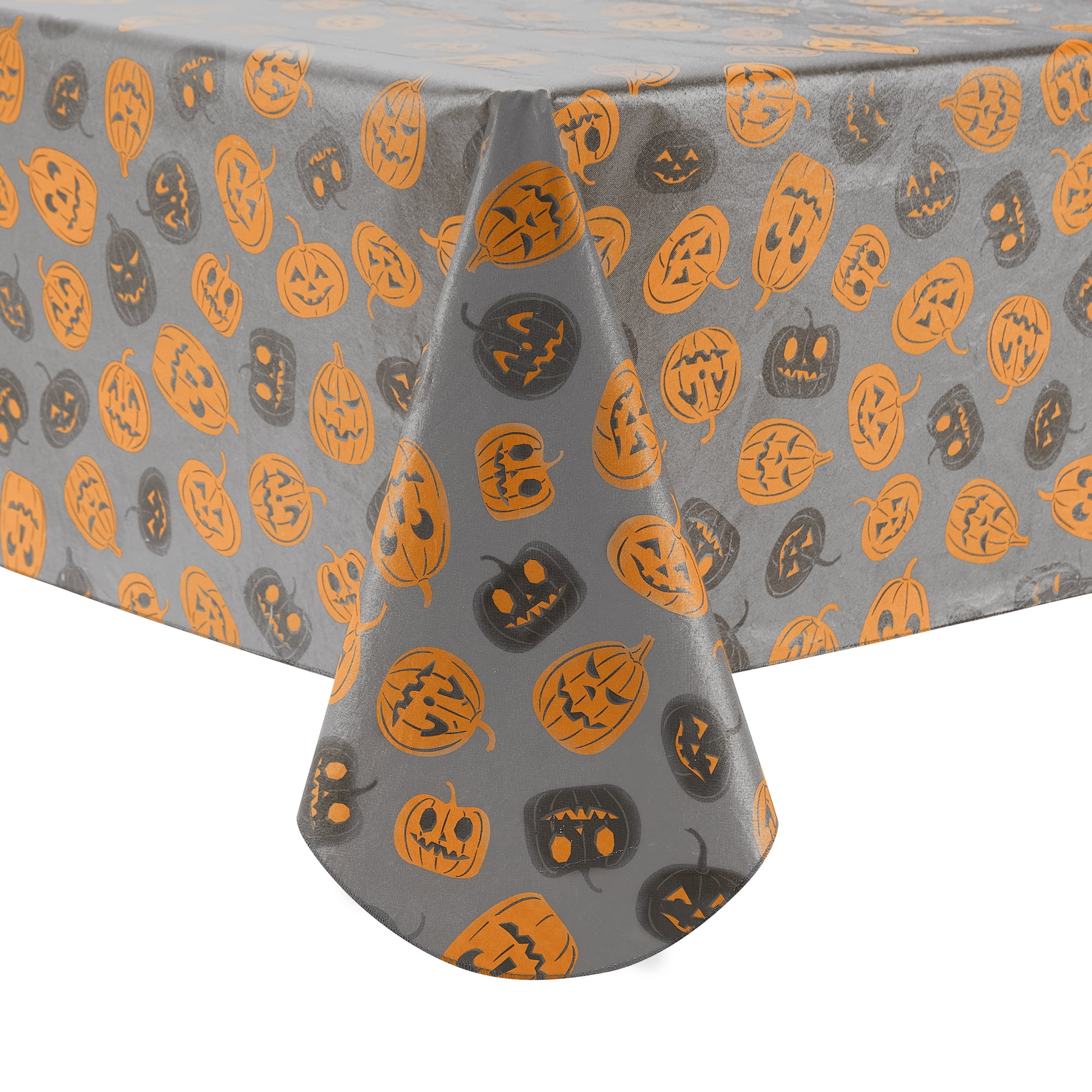Way To Celebrate Halloween Spooky Pumpkin Tablecloth, Gothic Décor 60 ...