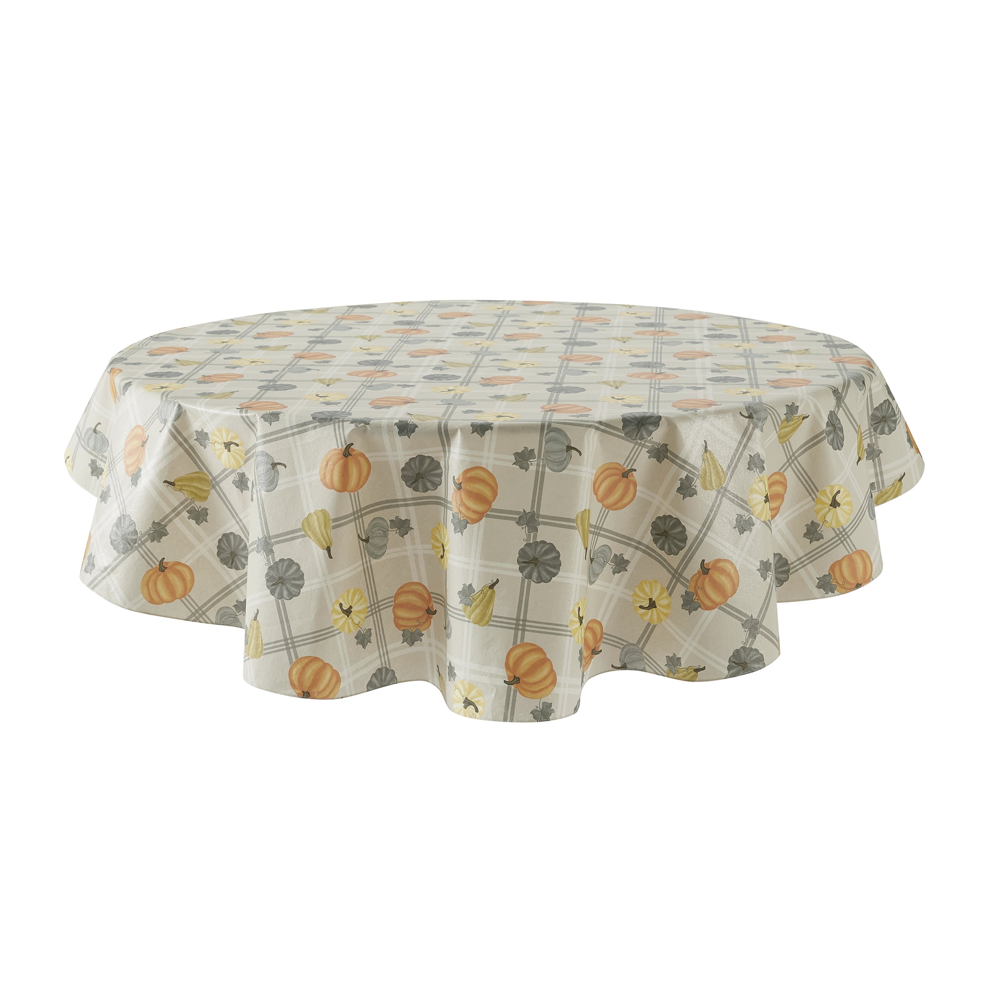 Way To Celebrate Harvest Botanical Pumpkin Patch Peva Tablecloth, Fall ...