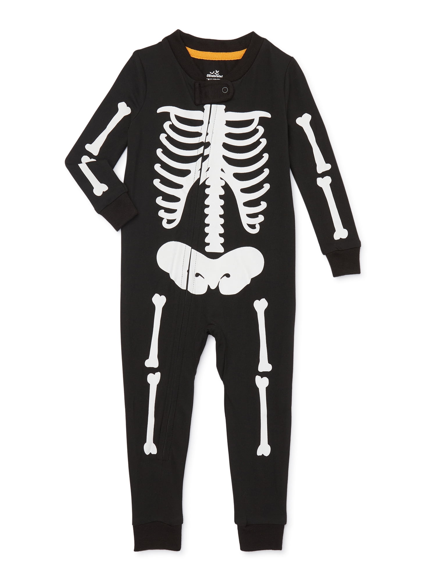 Way To Celebrate Infants Glow In The Dark Halloween Skeleton One-Piece ...