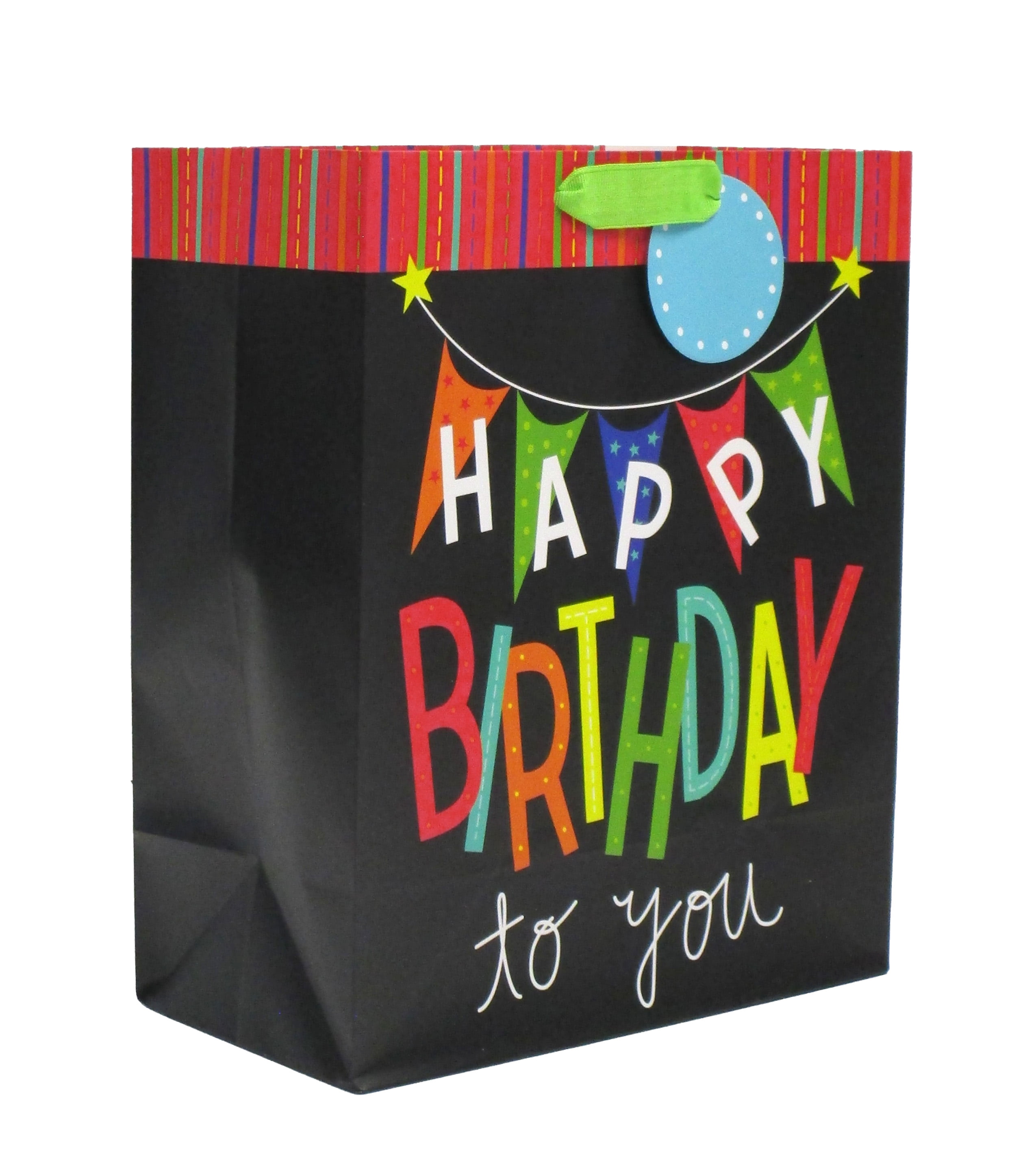 Multicolor Happy Birthday To You Paper Gift Bag, 10" x 12", by Way To ...