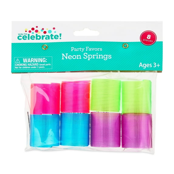Way To Celebrate Assorted Neon Color Springs Party Favors, 8 Count ...