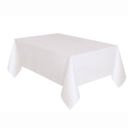 White Plastic Lined Paper Party Tablecloth, 108 x 54in - Walmart.com
