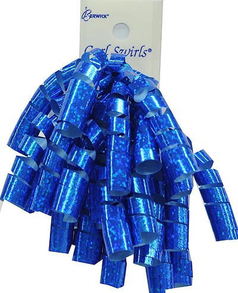 Way To Celebrate Royal Blue Holographic Curl Swirl, Polypropylene ...