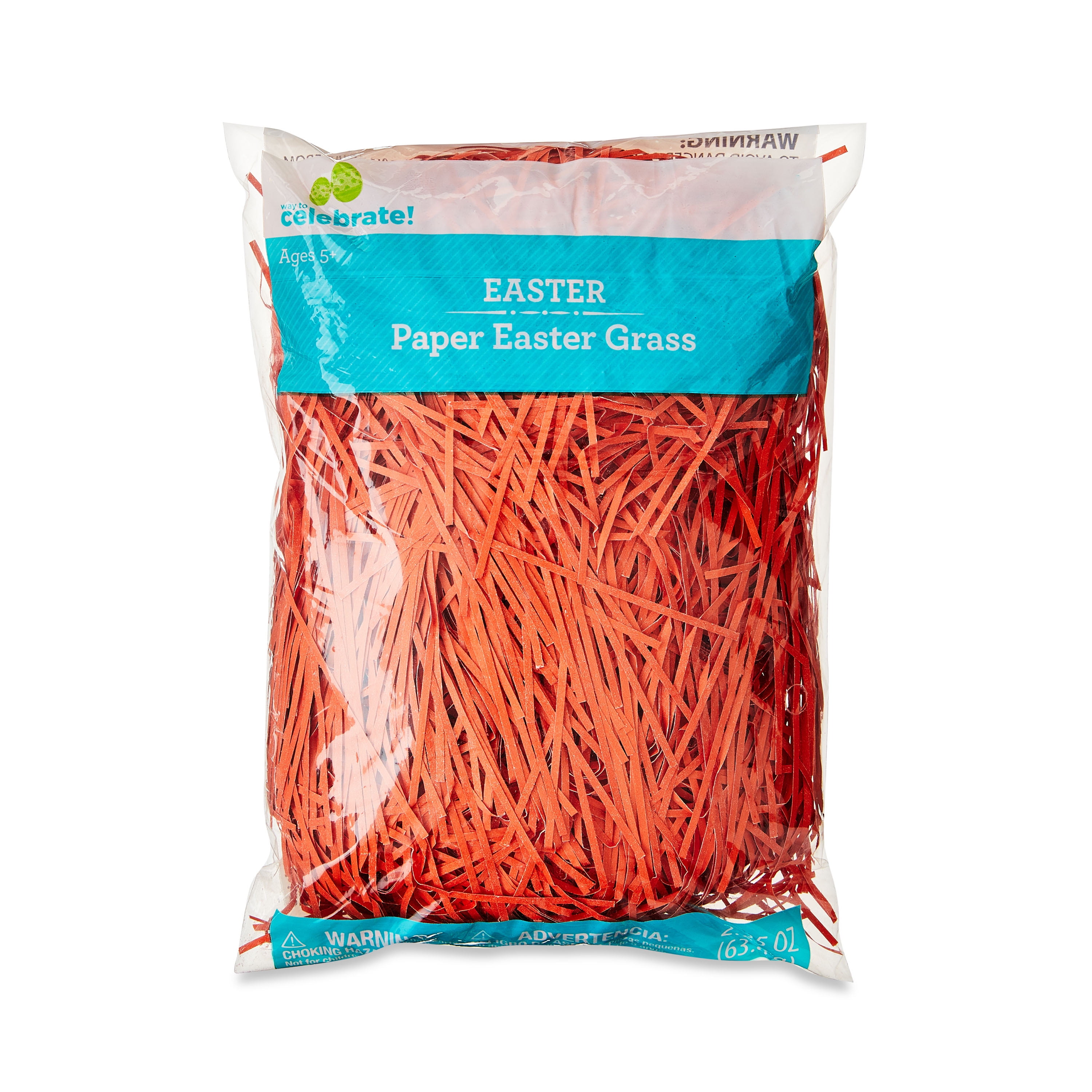 Easter Orange Paper Easter Grass, 2.25 oz, by Way To Celebrate ...