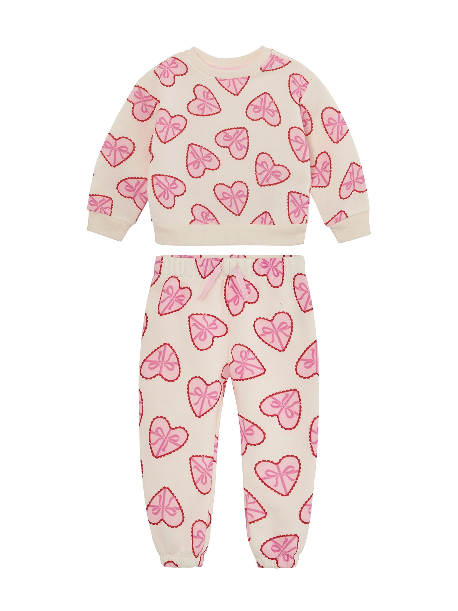 Way To Celebrate Baby & Toddler Valentine's Day Jogger Set, Sizes 0M-5T ...