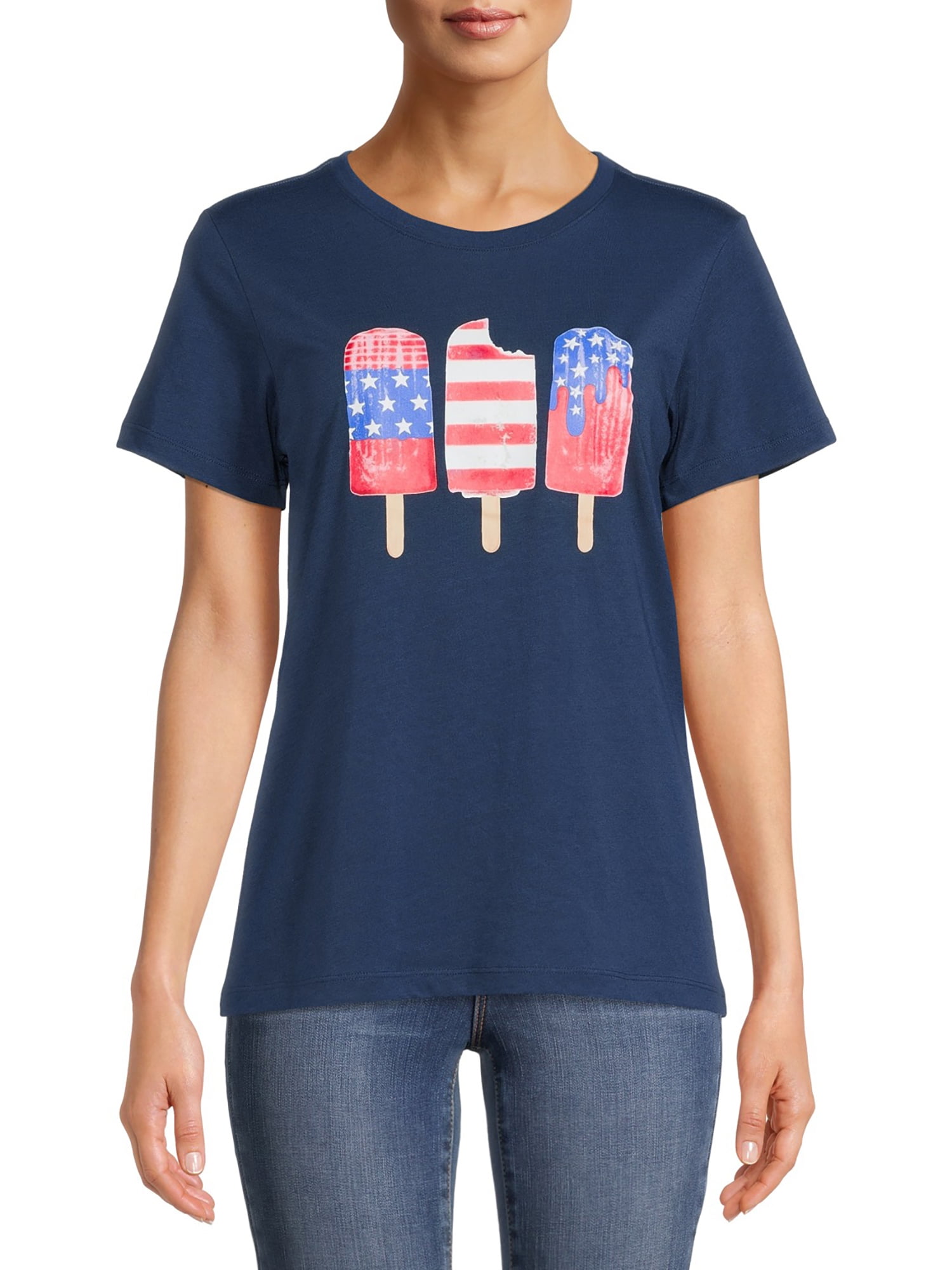 Way To Celebrate Women's American Popsicles Graphic T-Shirt - Walmart.com