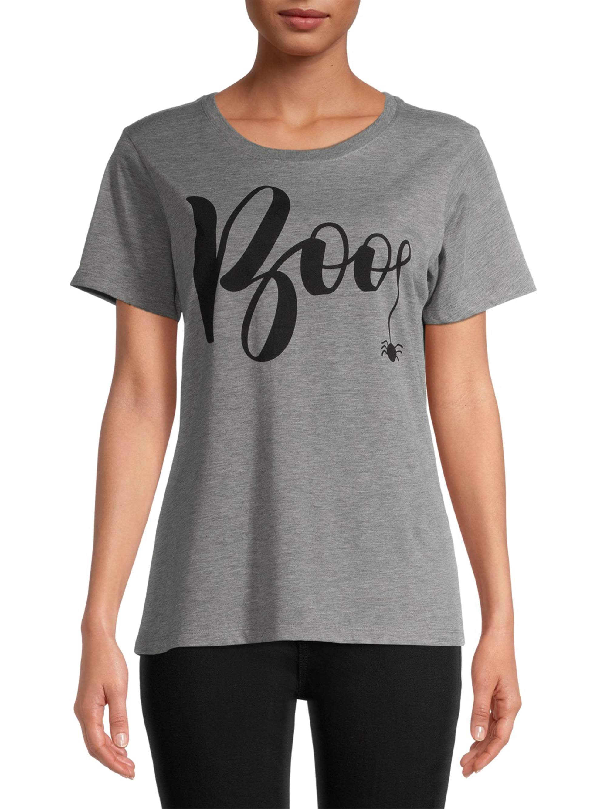 Way To Celebrate Women’s Boo T-Shirt - Walmart.com