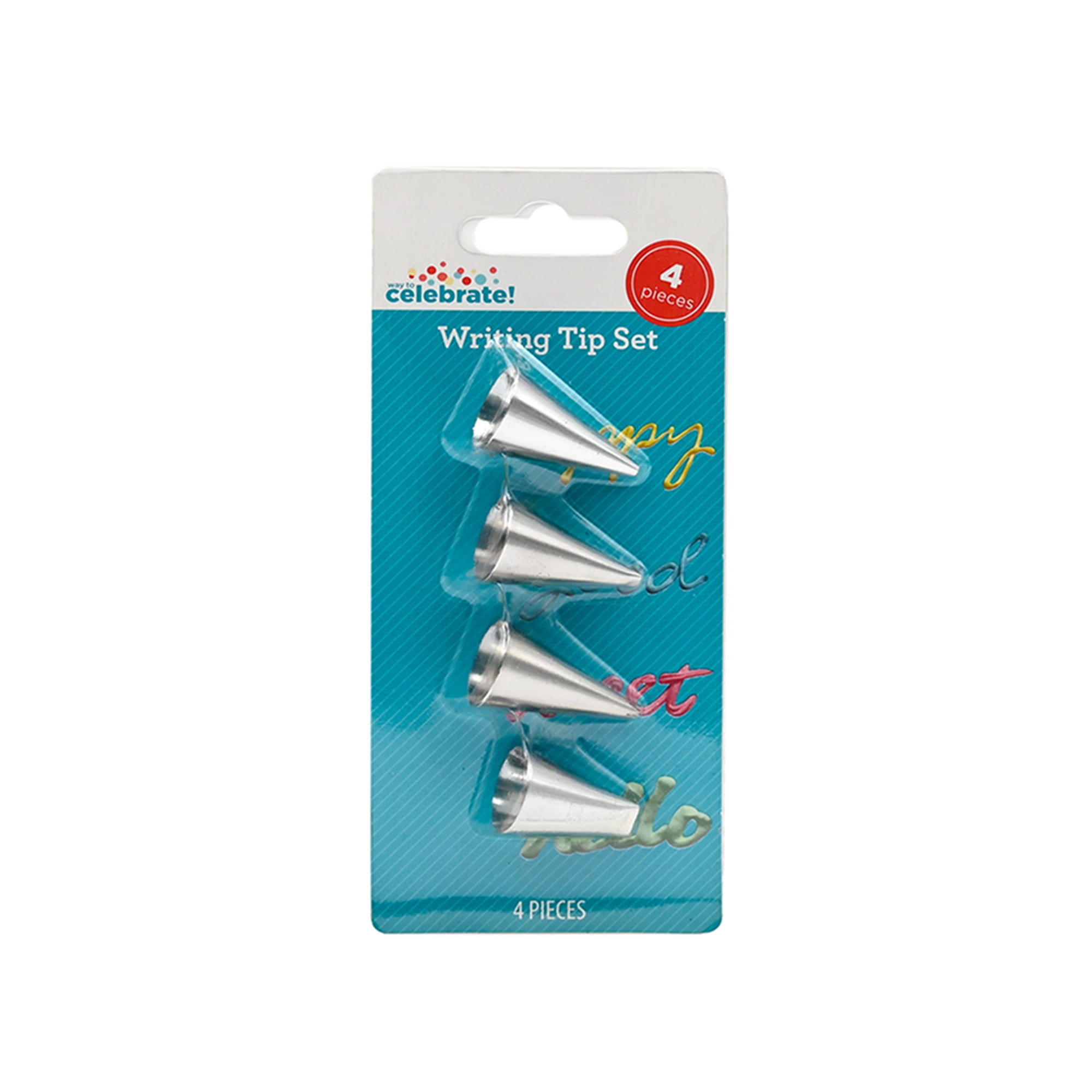 Icing Writing Tip Set, 4 Pieces, by Way To Celebrate - Walmart.com