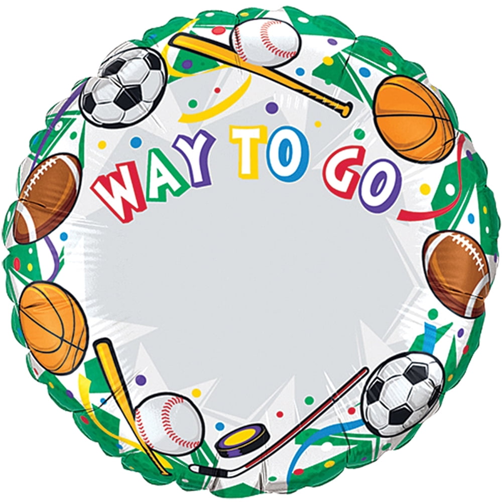 Way To Go Sports Balloon Just Write Sport Mylar Balloon 18 Inch ...
