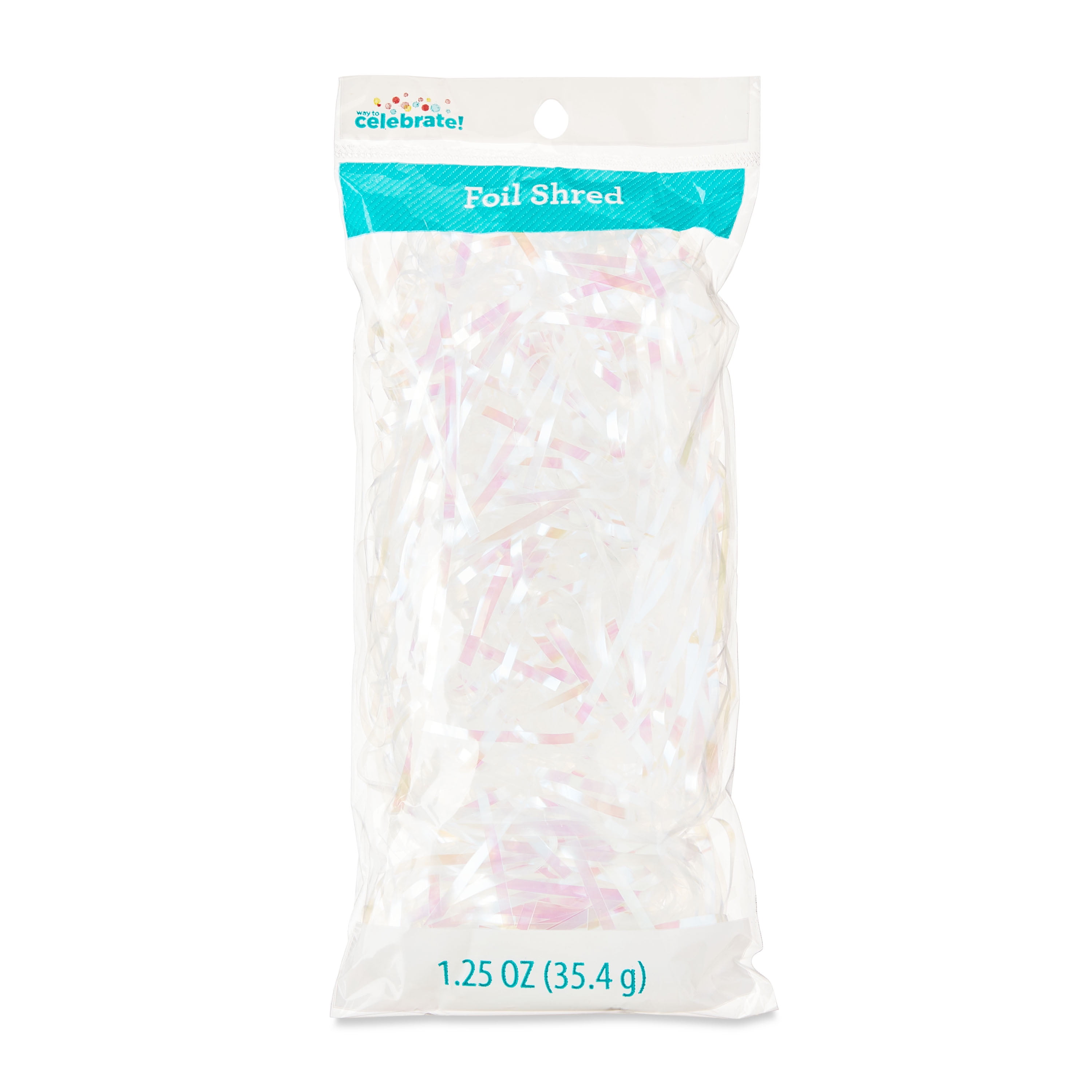 Way To Celebrate Iridescent Paper Shred 1.25 oz for Gift Packaging ...