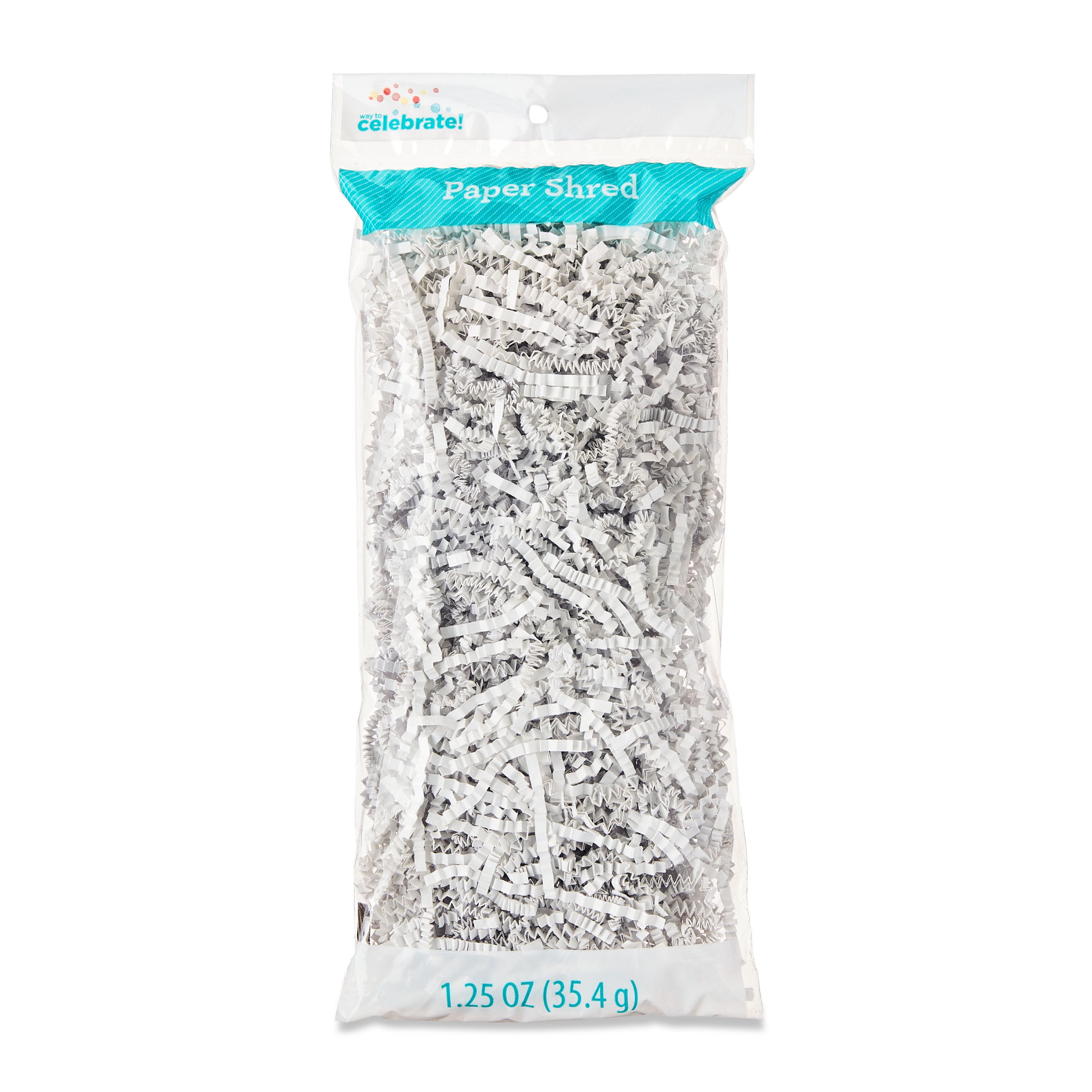 Way To Celebrate White Paper Shred 1.25 oz Gift Filler for Holidays ...