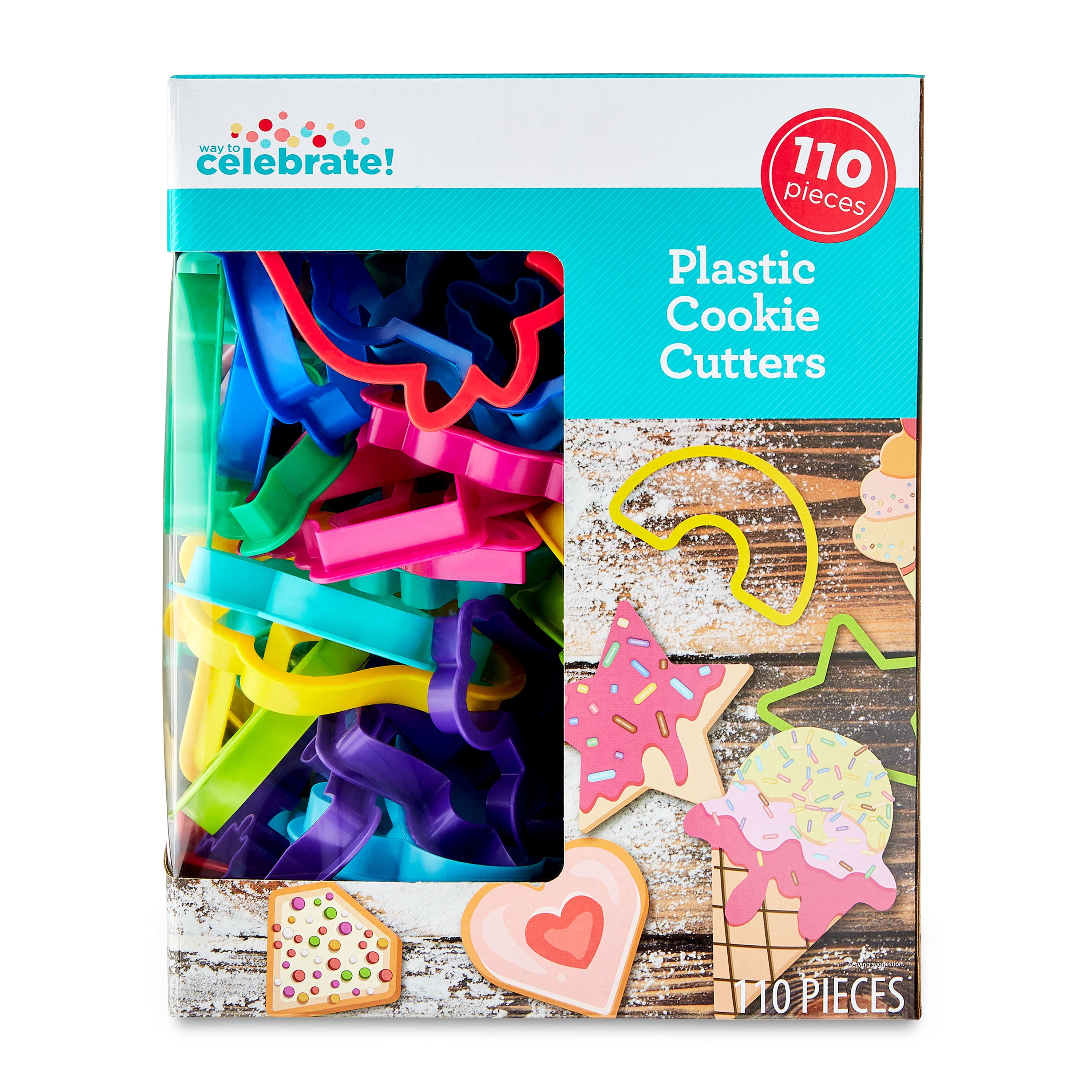 Assorted Shapes Plastic Cookie Cutter Set, 110 Pieces, by Way To ...