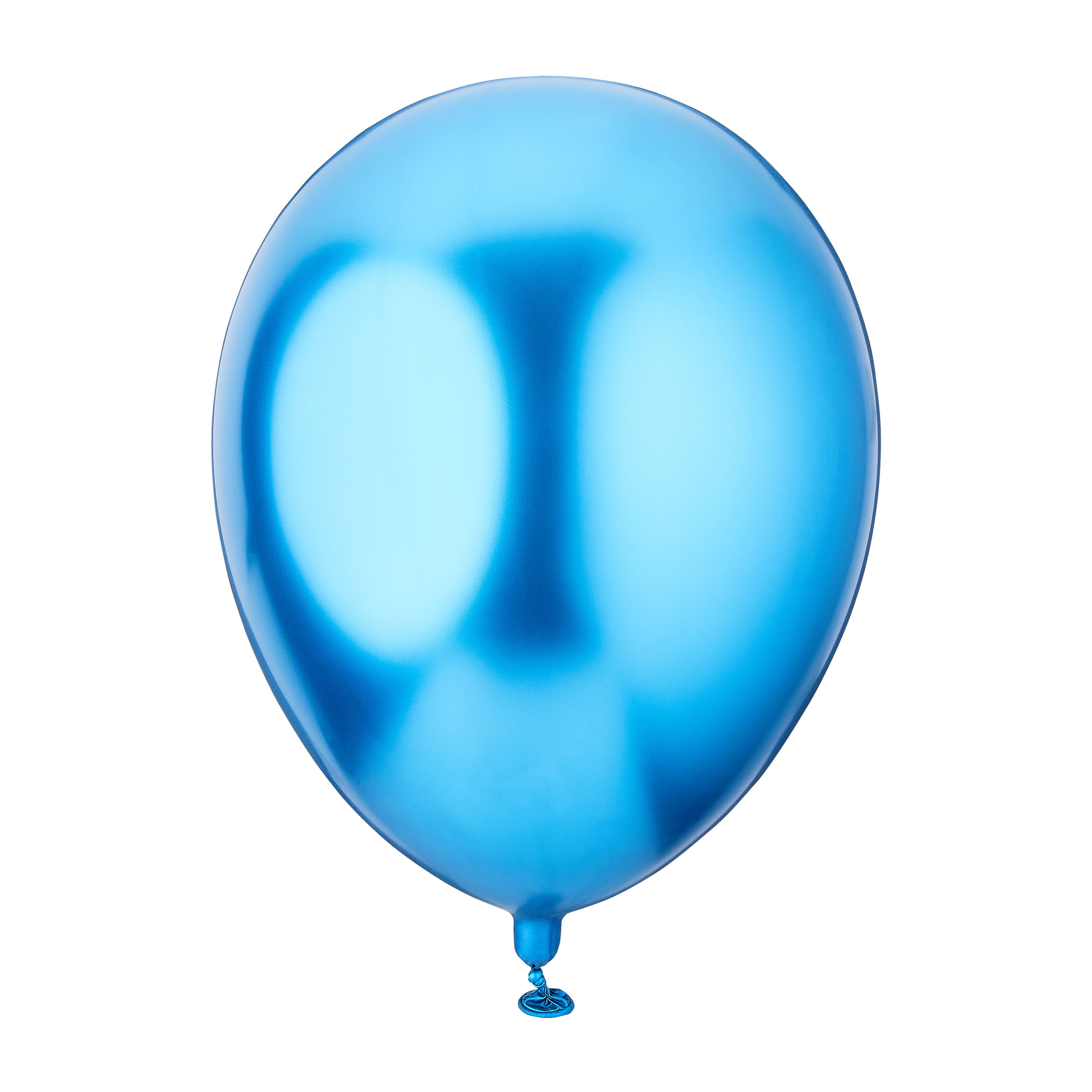 12" Blue Glossy Metallic Balloons with Chrome Effect, 5 Count, by Way ...