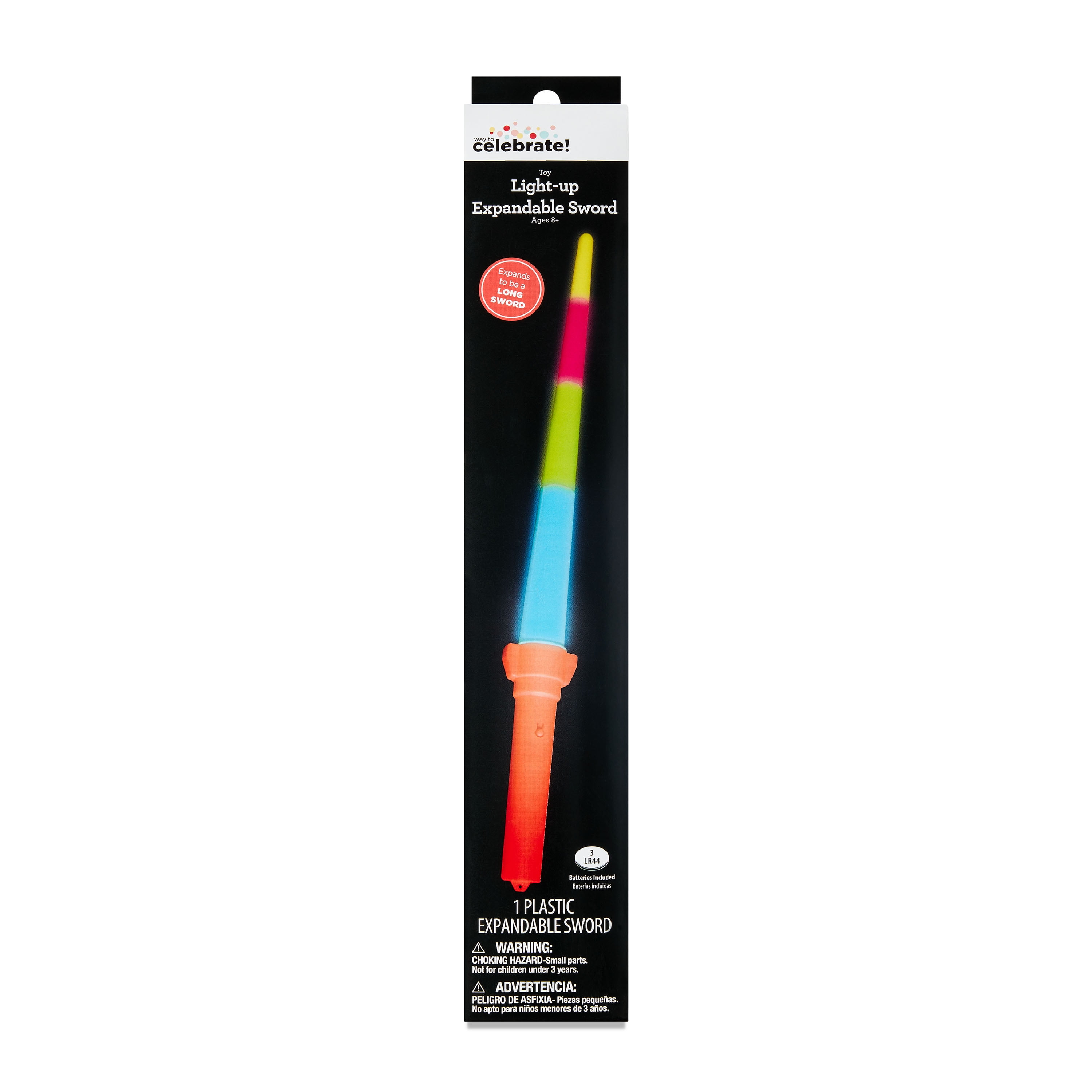 Multicolor Light-Up Expandable Sword, by Way To Celebrate - Walmart.com