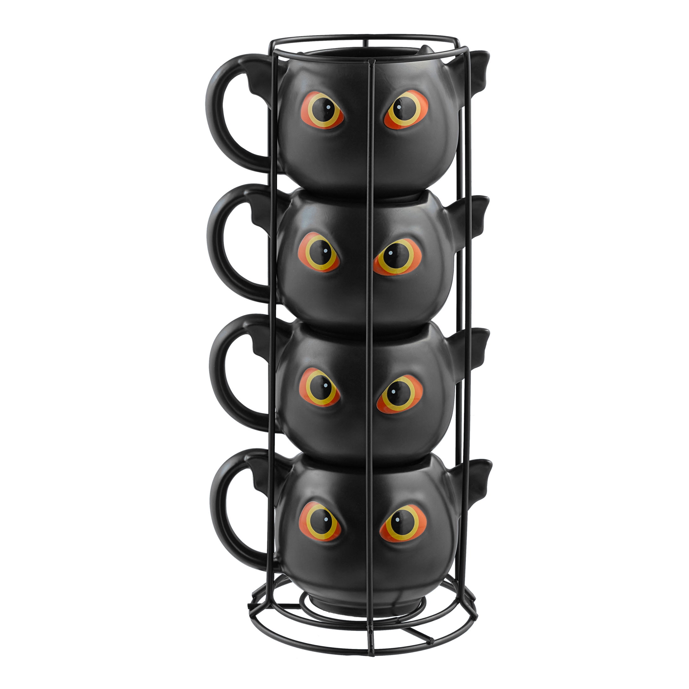 Way to Celebrate Bat-Shaped Ceramic Stacking Mug Set - 13 oz - Walmart.com