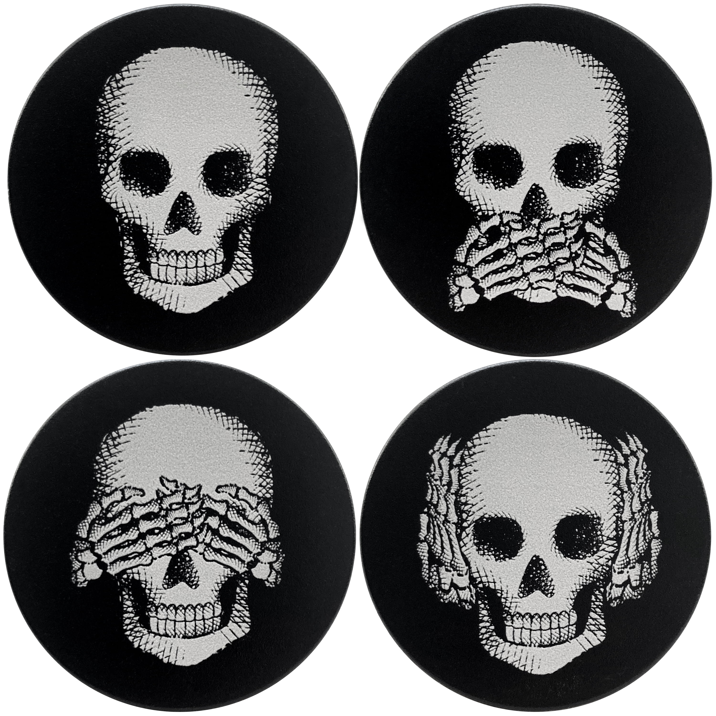 Way to Celebrate 4 - Piece Black Bag Clip Set - Skull - Walmart.com