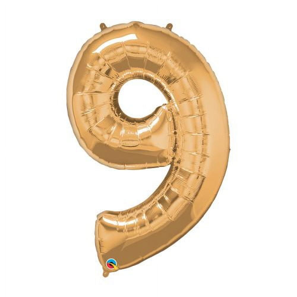 Way to Celebrate 42" Number 9 Gold Balloon - Walmart.com