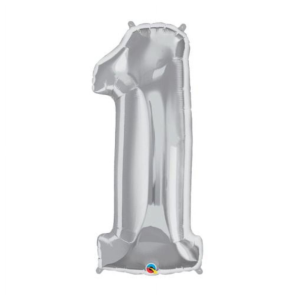Way to Celebrate 43" Number 1 Silver Foil Balloon - Walmart.com