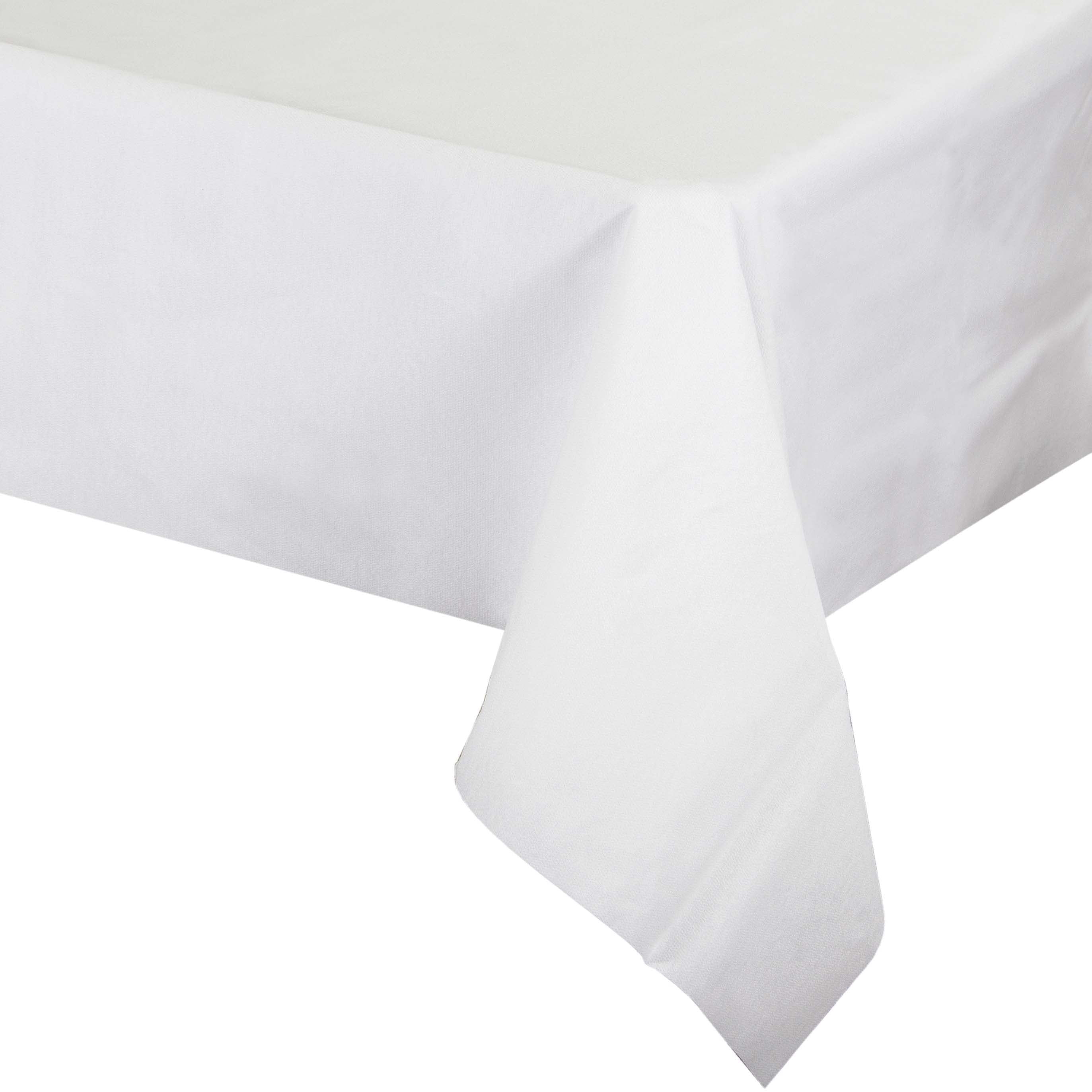 White Paper Disposable Party Table Cloth 50" x 108" by Way to Celebrate ...