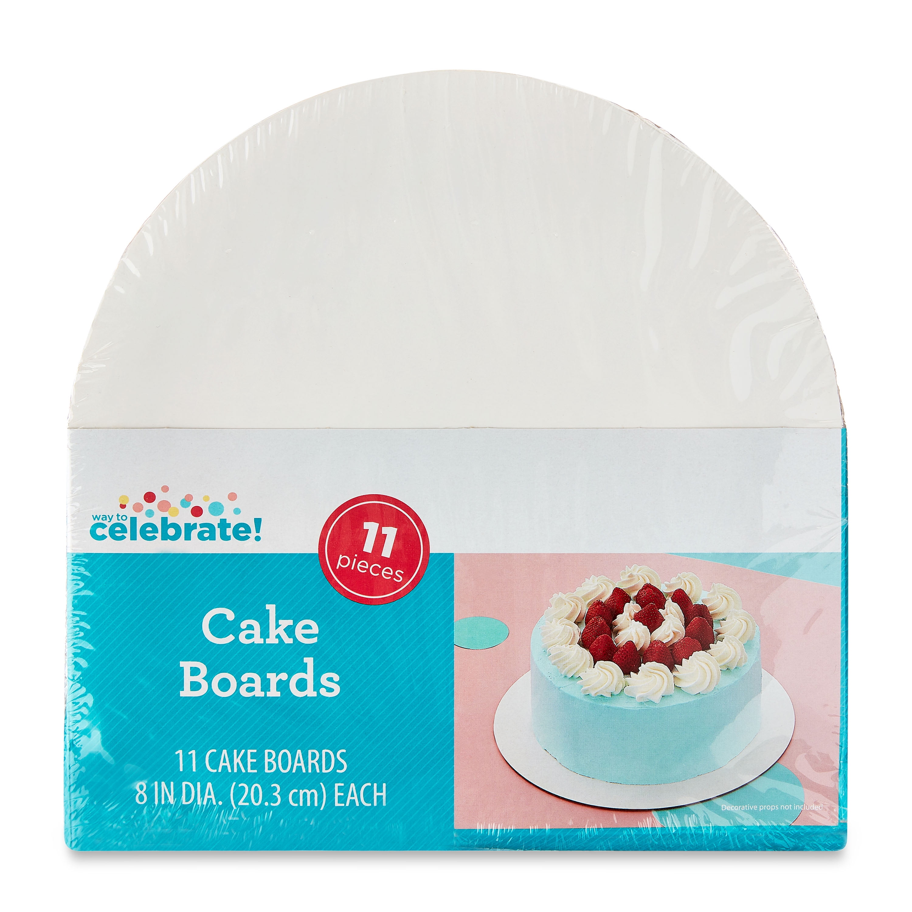 8" White Round Paper Cake Boards, 11 Count, by Way To Celebrate ...