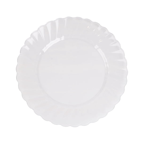 Way to Celebrate 9 inch Clear Plastic Plates, Heavy Duty, Disposable ...