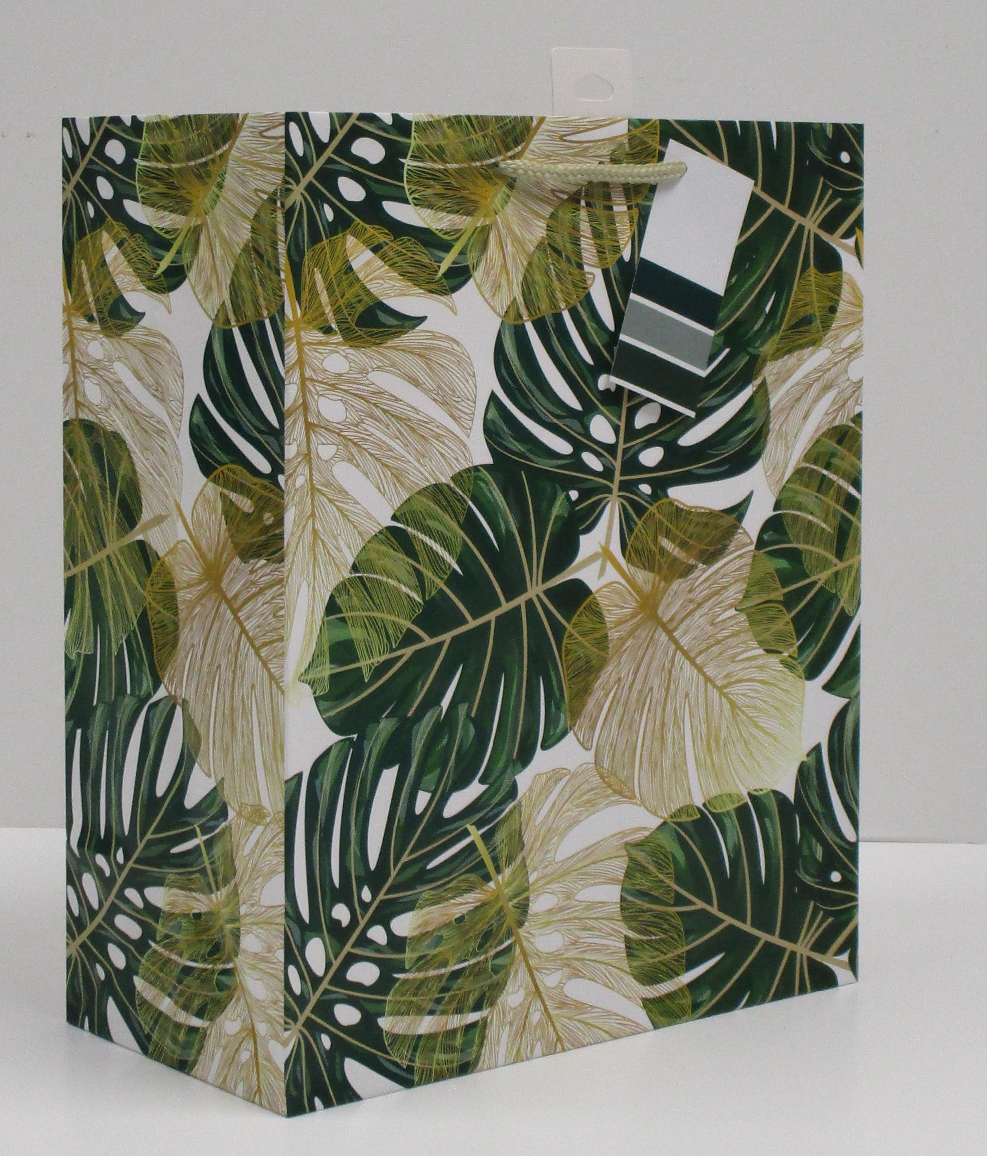 Way to Celebrate All Occasion Large Paper Gift Bag Botanical Monstera ...