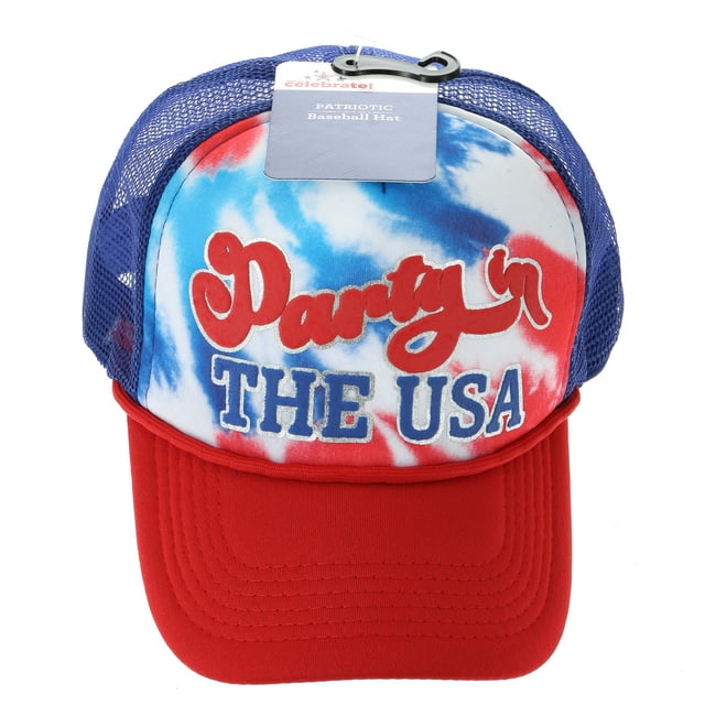 Way to Celebrate Americana Party in the USA Baseball Cap, Red, White ...