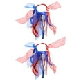 Way to Celebrate Americana Red, White, and Blue Ribbon Hair Tie Set ...