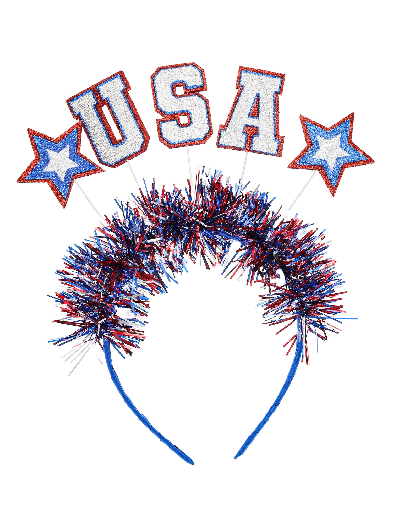 Way to Celebrate Patriotic USA Headbopper Headband in Red, White & Blue ...