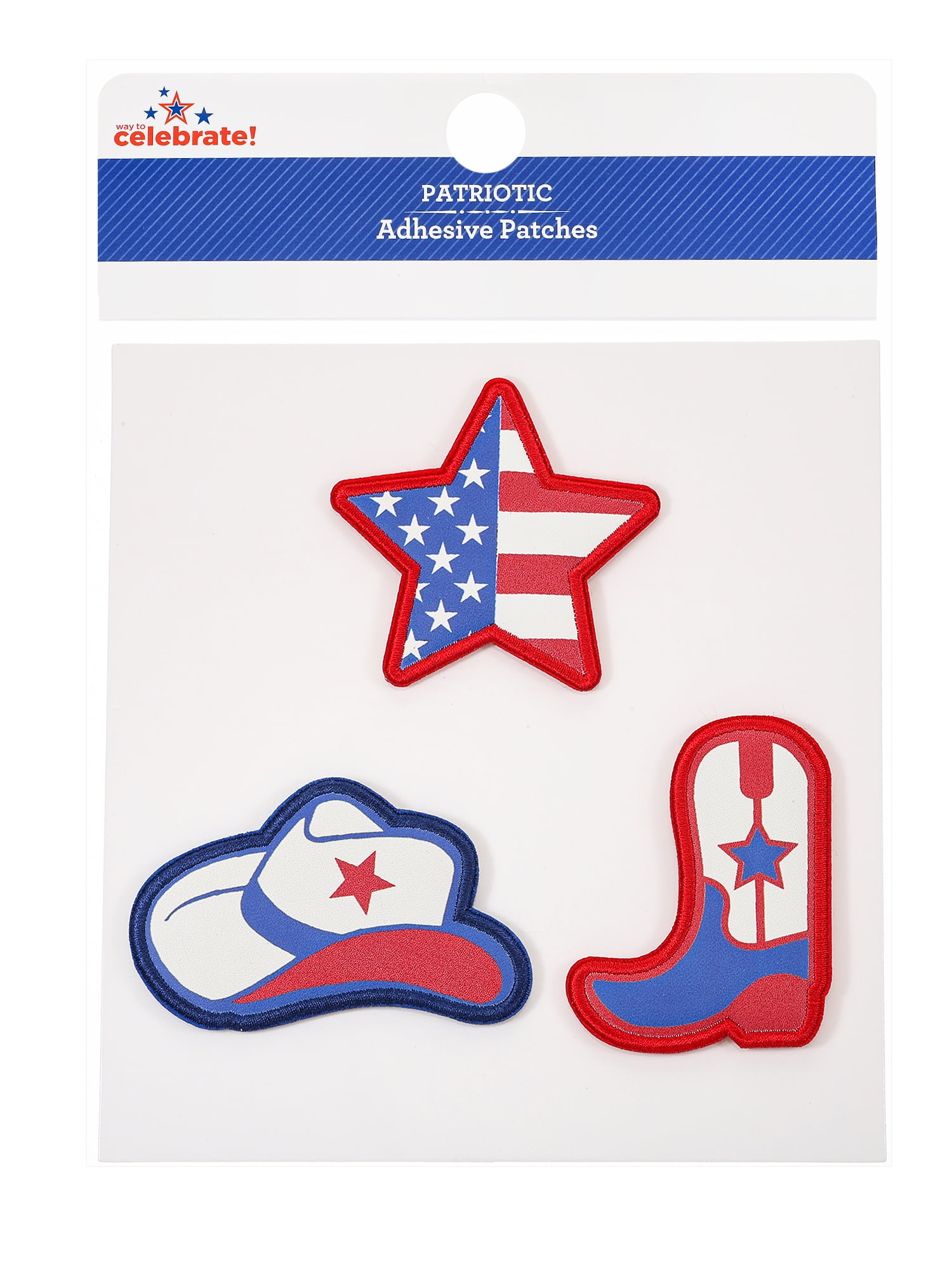 Way To Celebrate Americana Western Motif Adhesive Patches Set of 3 for ...