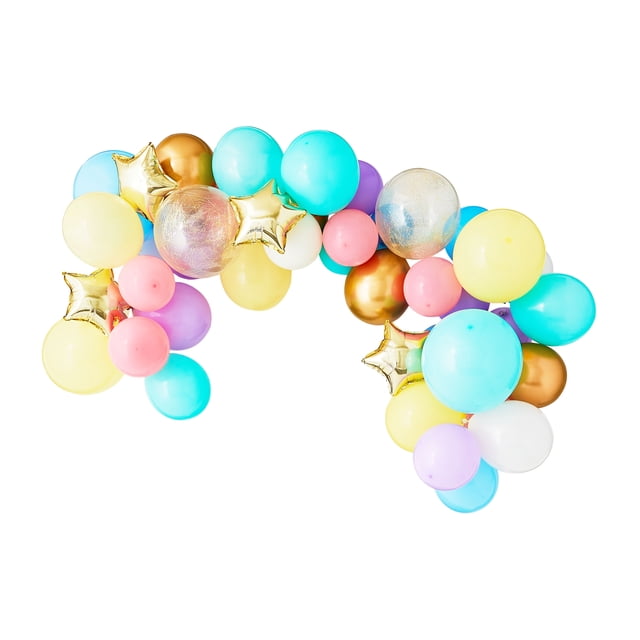 Pastel/Gold Foil Balloon Garland, 49 Pieces, by Way To Celebrate ...