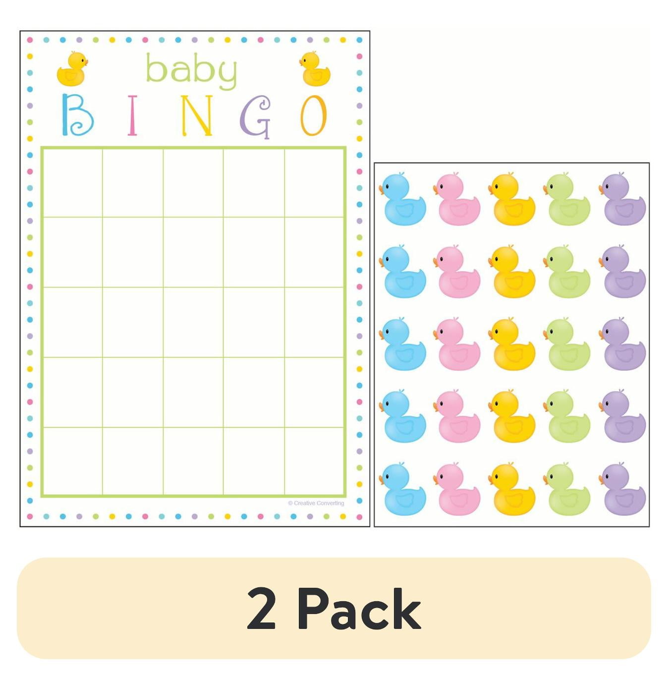 (2 pack) Way to Celebrate! Baby Shower Bingo Game, 10 Ct, Multi-Color ...