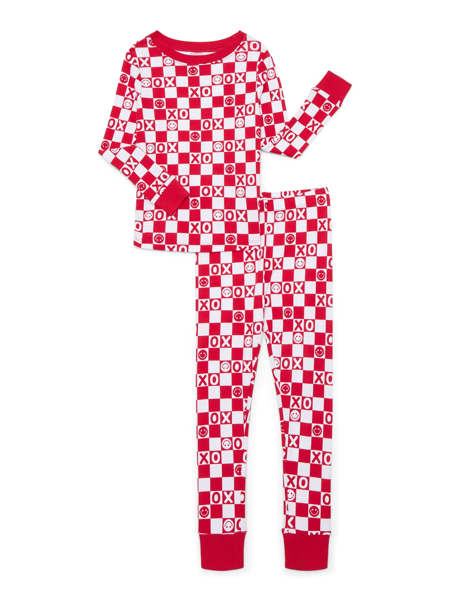 Way to Celebrate Boys Cotton Snug-Fit Top and Pants Snug Fit Pajama Set ...