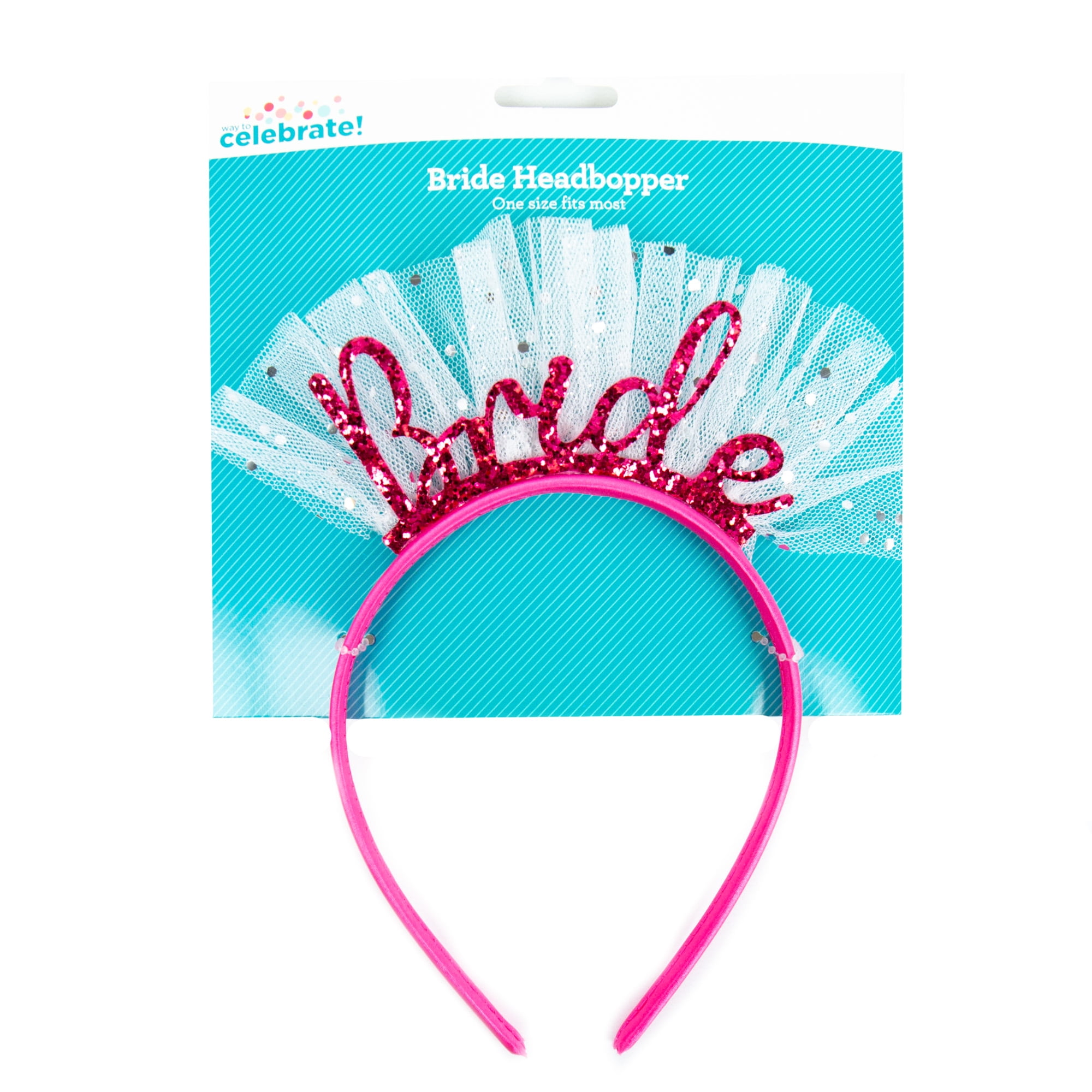 Way to Celebrate Bride Head Bopper, Satin and Glitter, Adult - Walmart.com