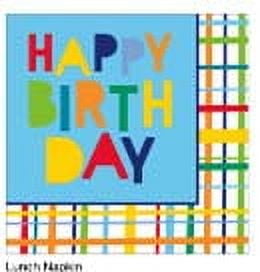 Way to Celebrate! Bright Birthday Paper Luncheon Napkins, 6.5in, 20ct ...