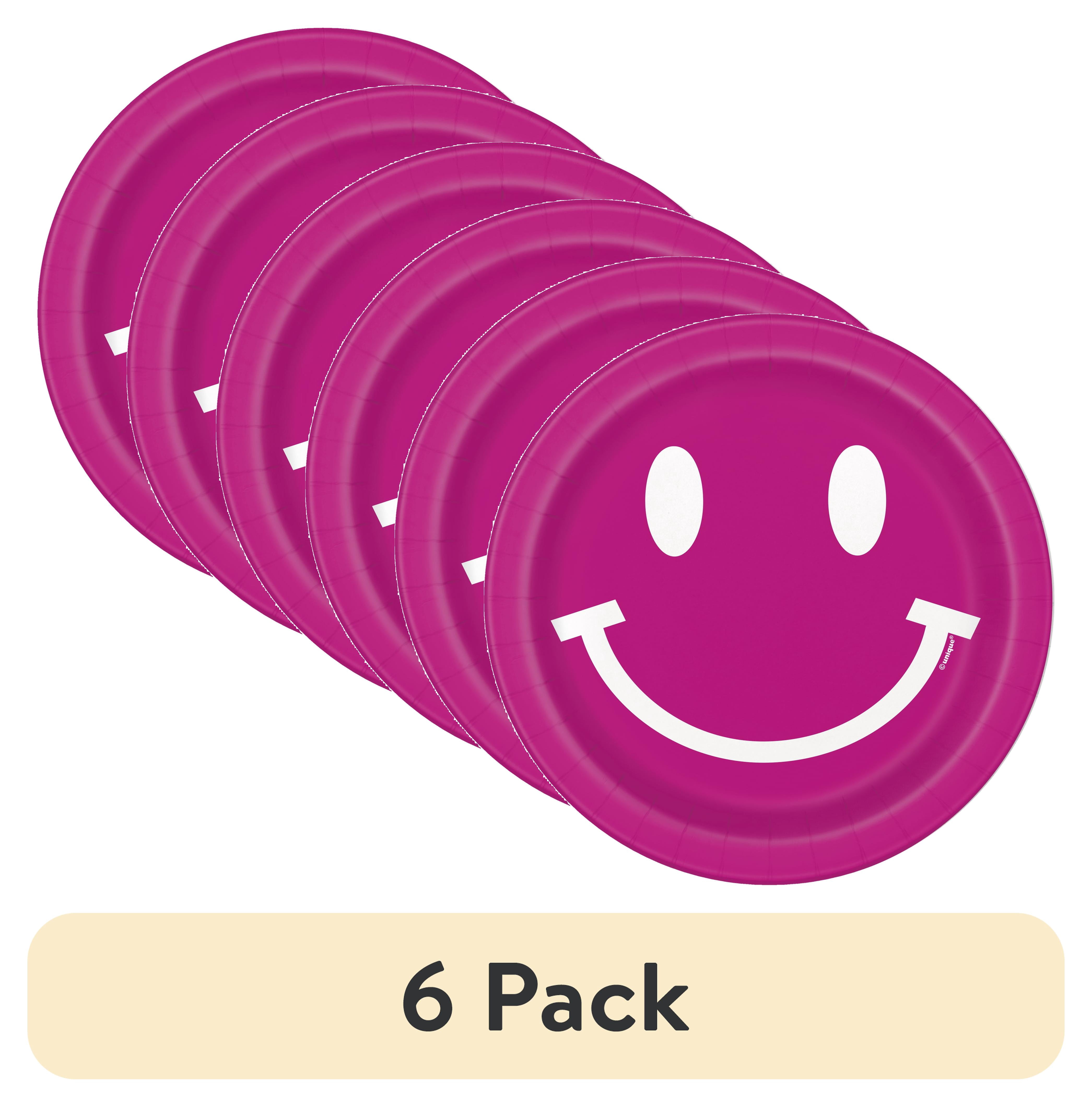 (6 pack) Way to Celebrate! Cheerful Pink Paper Dessert Plates, 7in ...