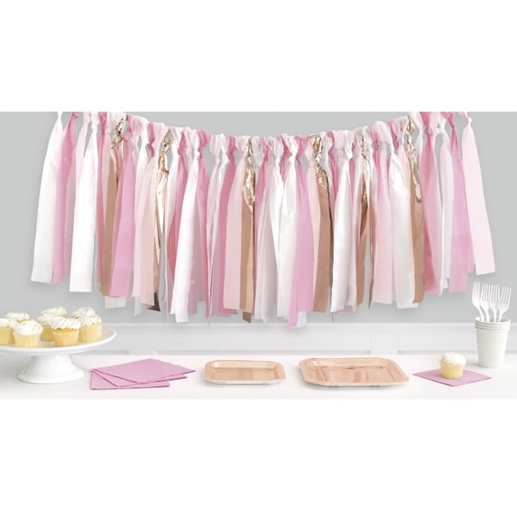 Way To Celebrate DIY Rose Gold Plastic Fringe Backdrop Kit for Party ...