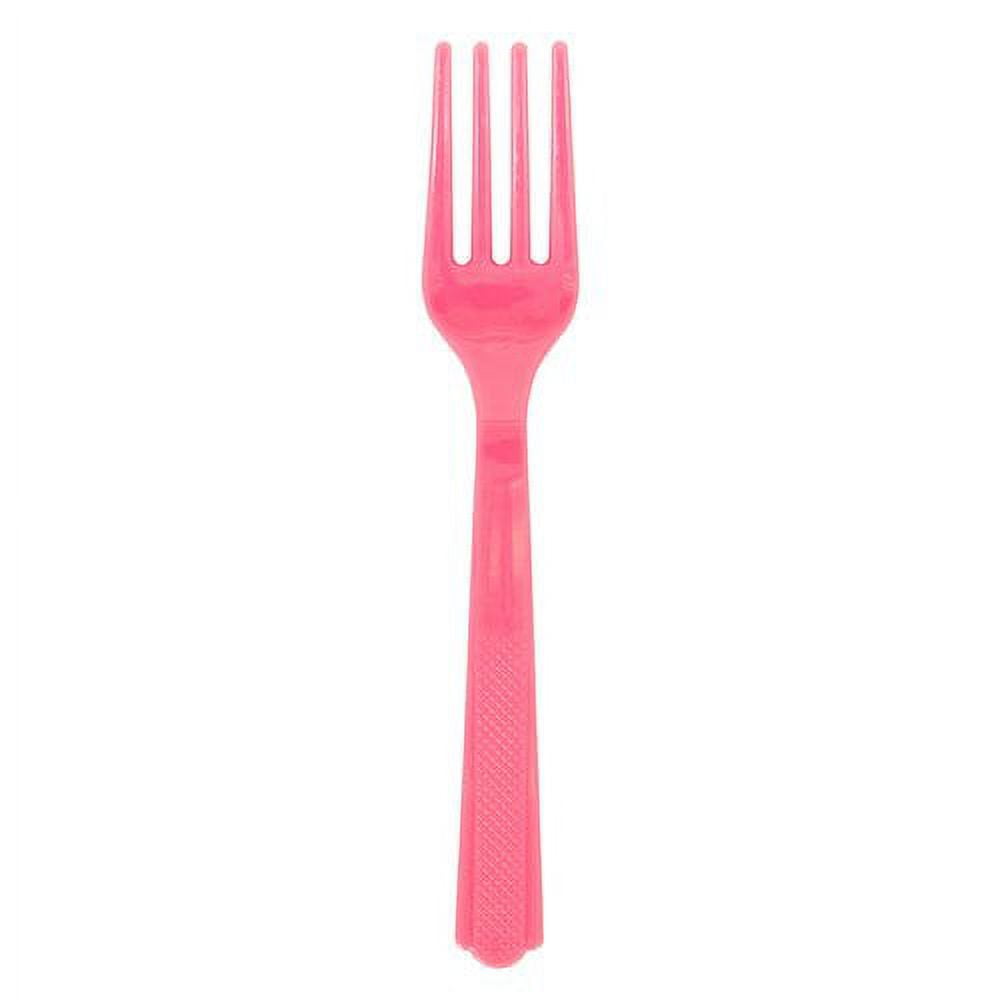 Way to Celebrate! Diva Pink Plastic Forks, 24ct - Walmart.com