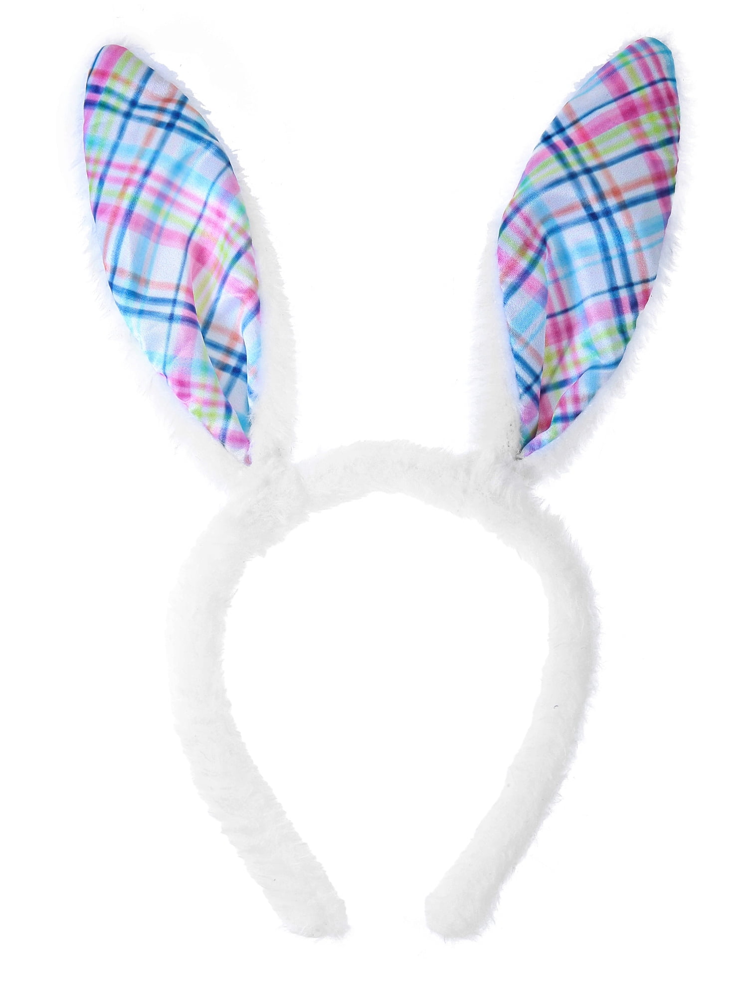 Way to Celebrate Easter Plaid Bunny Ears Headband, 1 Piece - Walmart.com
