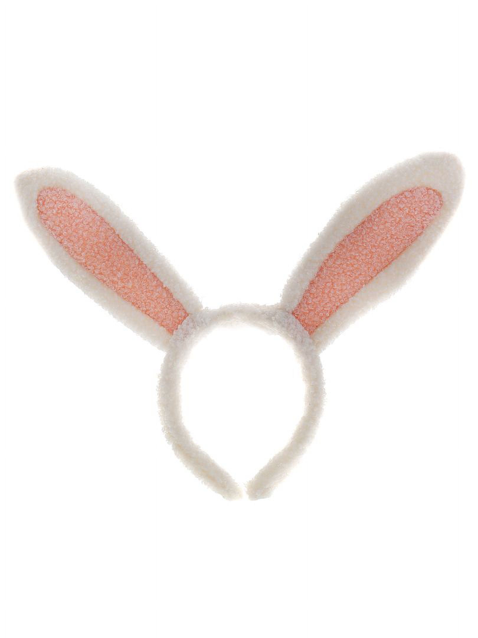 Way to Celebrate Easter Plush Ivory and Pink Bunny Ear Headband, Female ...