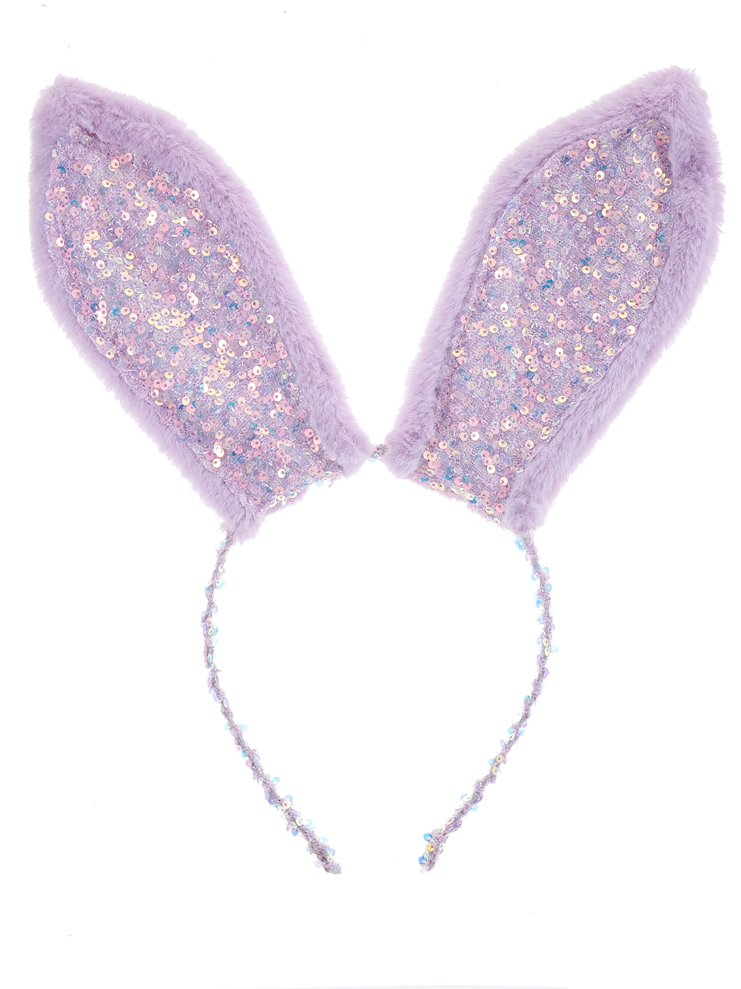 Way to Celebrate Easter Sequin Bunny Ear Headband, Purple, 1 Piece ...