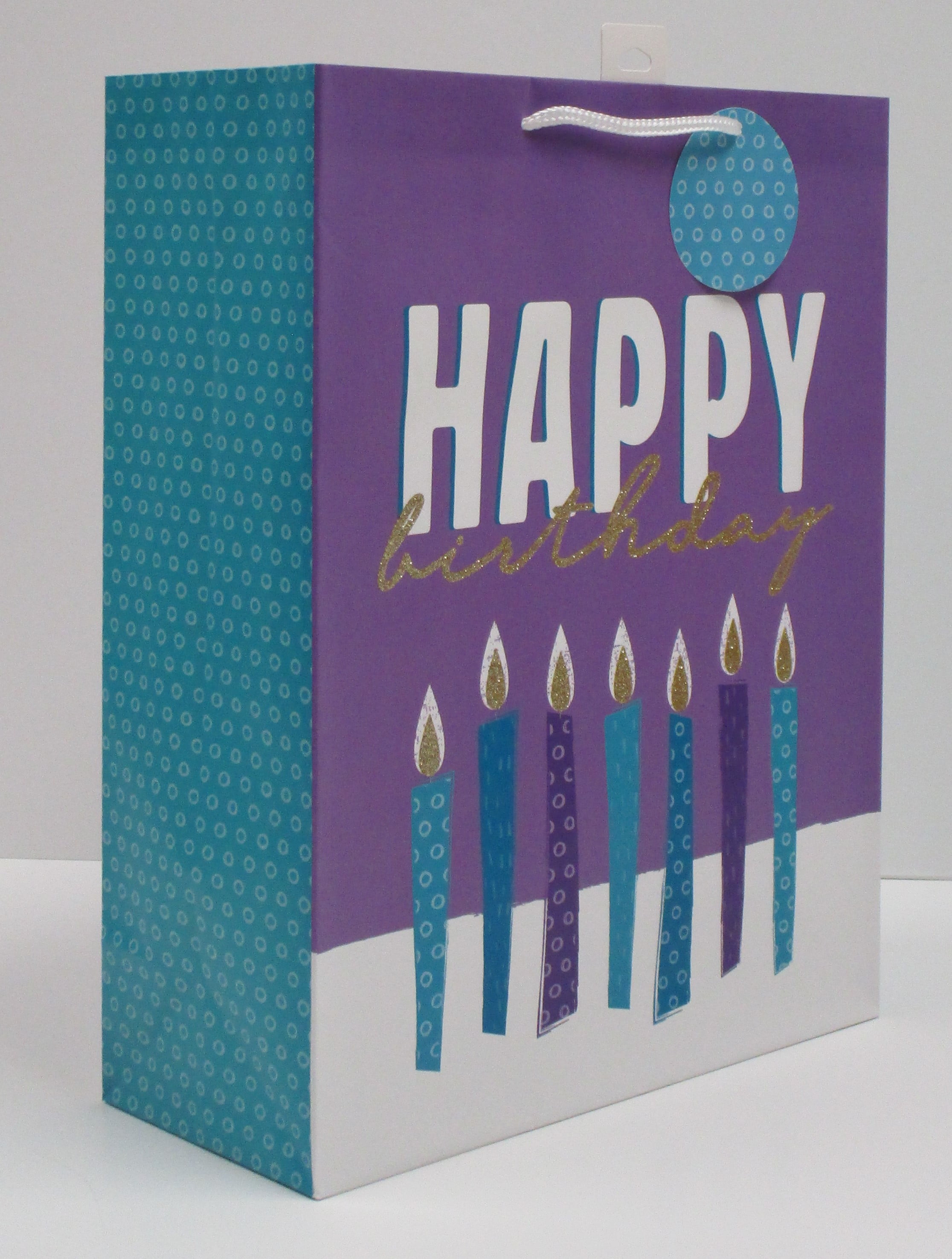 Multicolor Happy Birthday Birthday Paper Gift Bag, 12" x 15", by Way To ...
